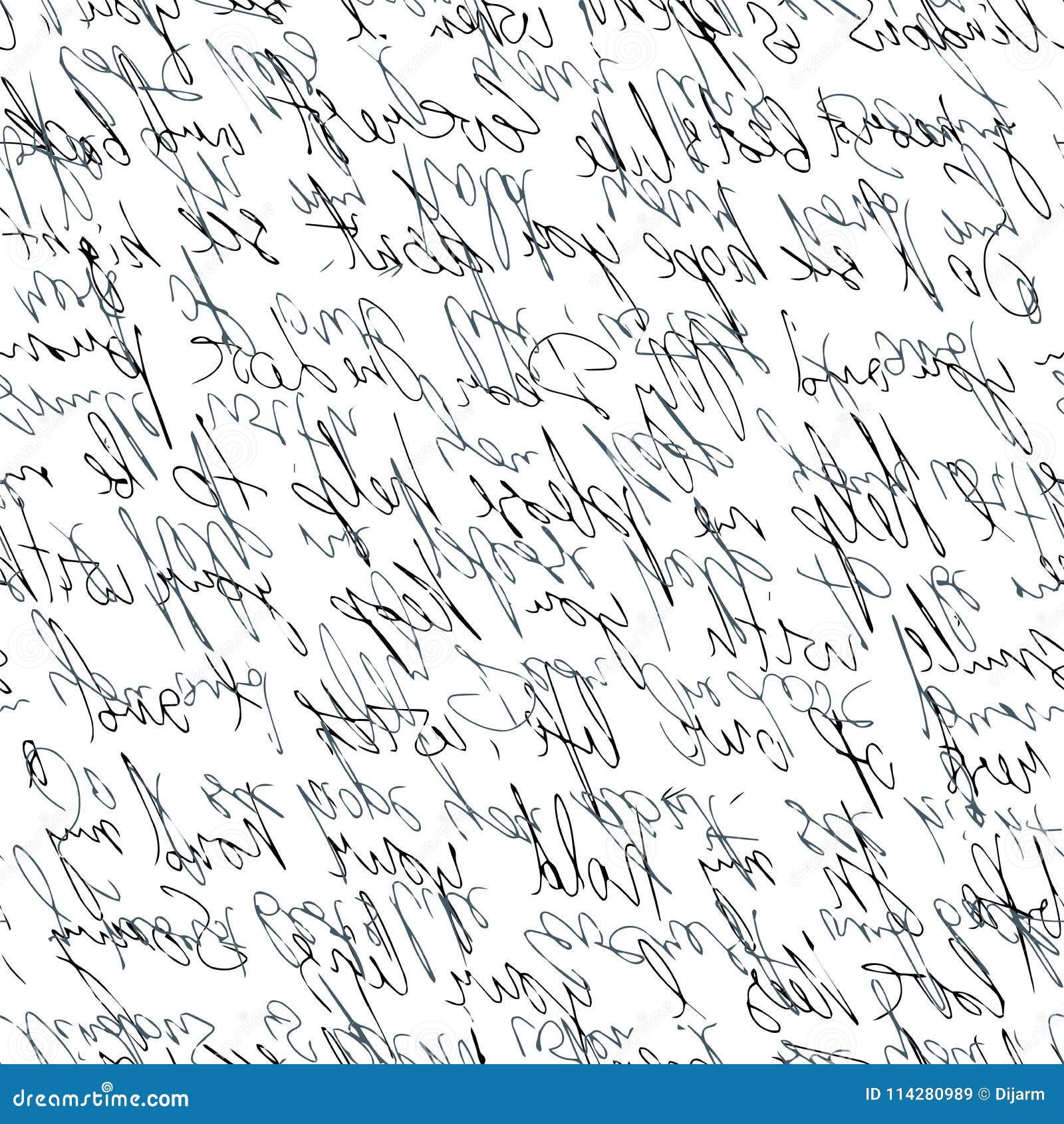 Handwritten Abstract Text. Seamless Pattern. Vector Illustration for ... Handwritten Abstract Text. Seamless Pattern. Vector Illustration for ...