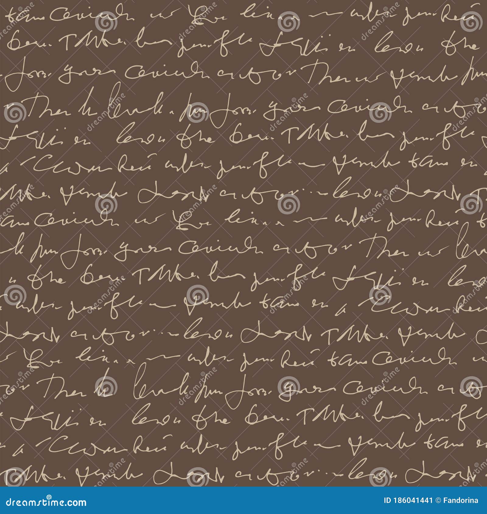 Handwritten Abstract Text Vector Seamless Pattern Stock Vector ...