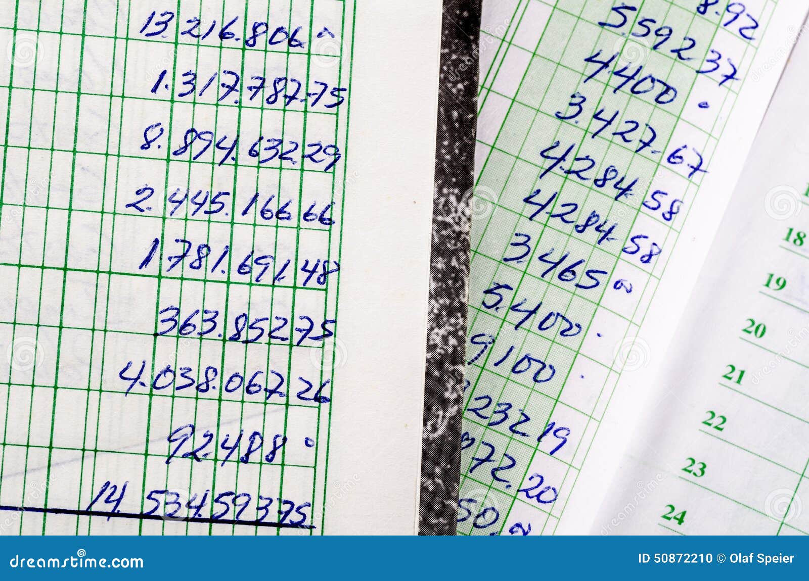 Handwritten accounting stock photo. Image of antique - 50872210