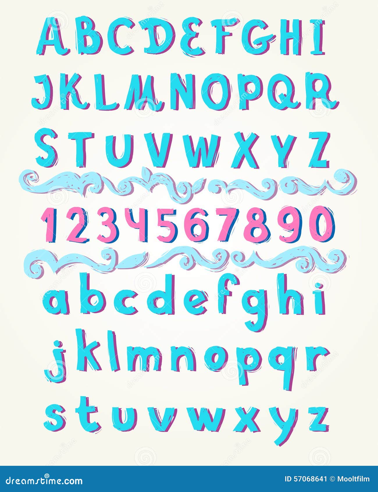 Handwritten alphabet stock vector. Illustration of element - 57068641