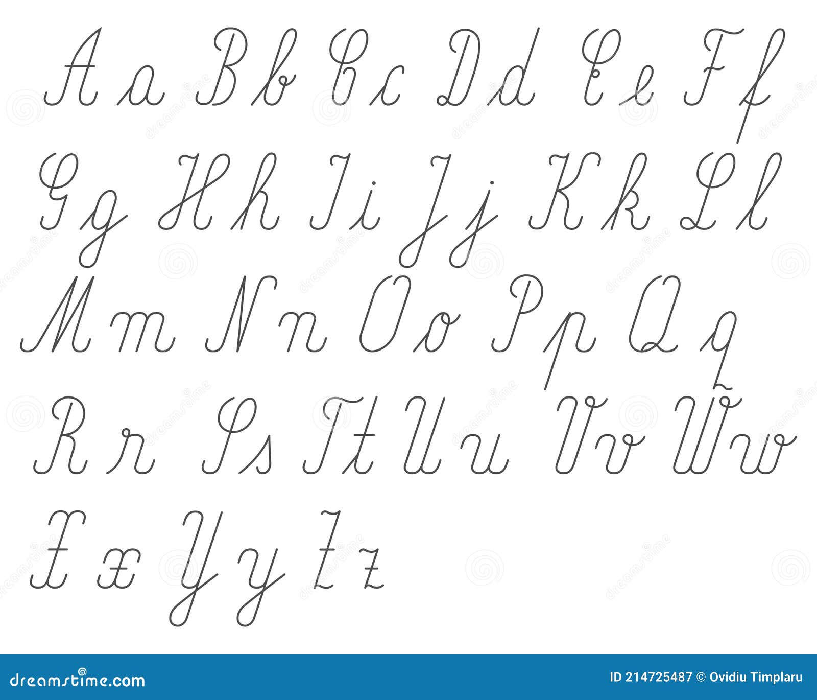 Handwritten Alphabet Small and Big Letter Stock Vector - Illustration ...