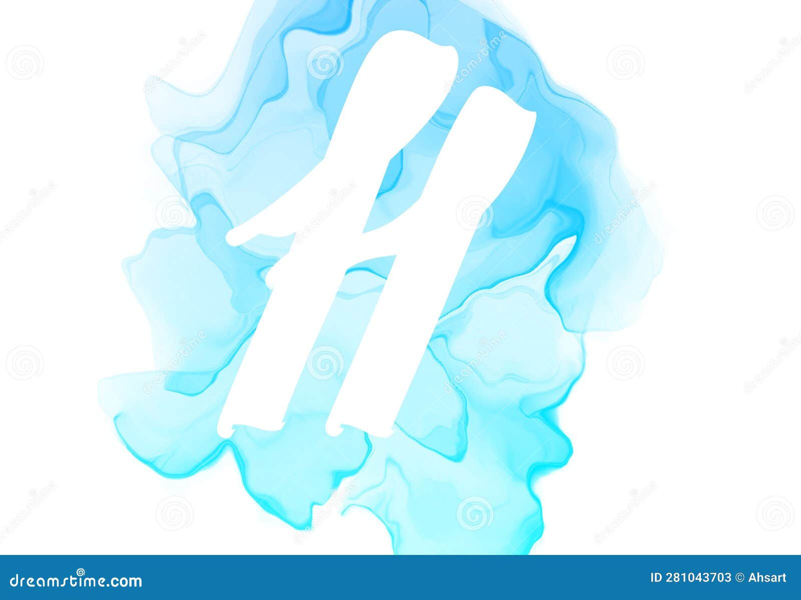 Handwritten Alphabet with Watercolor Texture. Watercolor Stains with ...