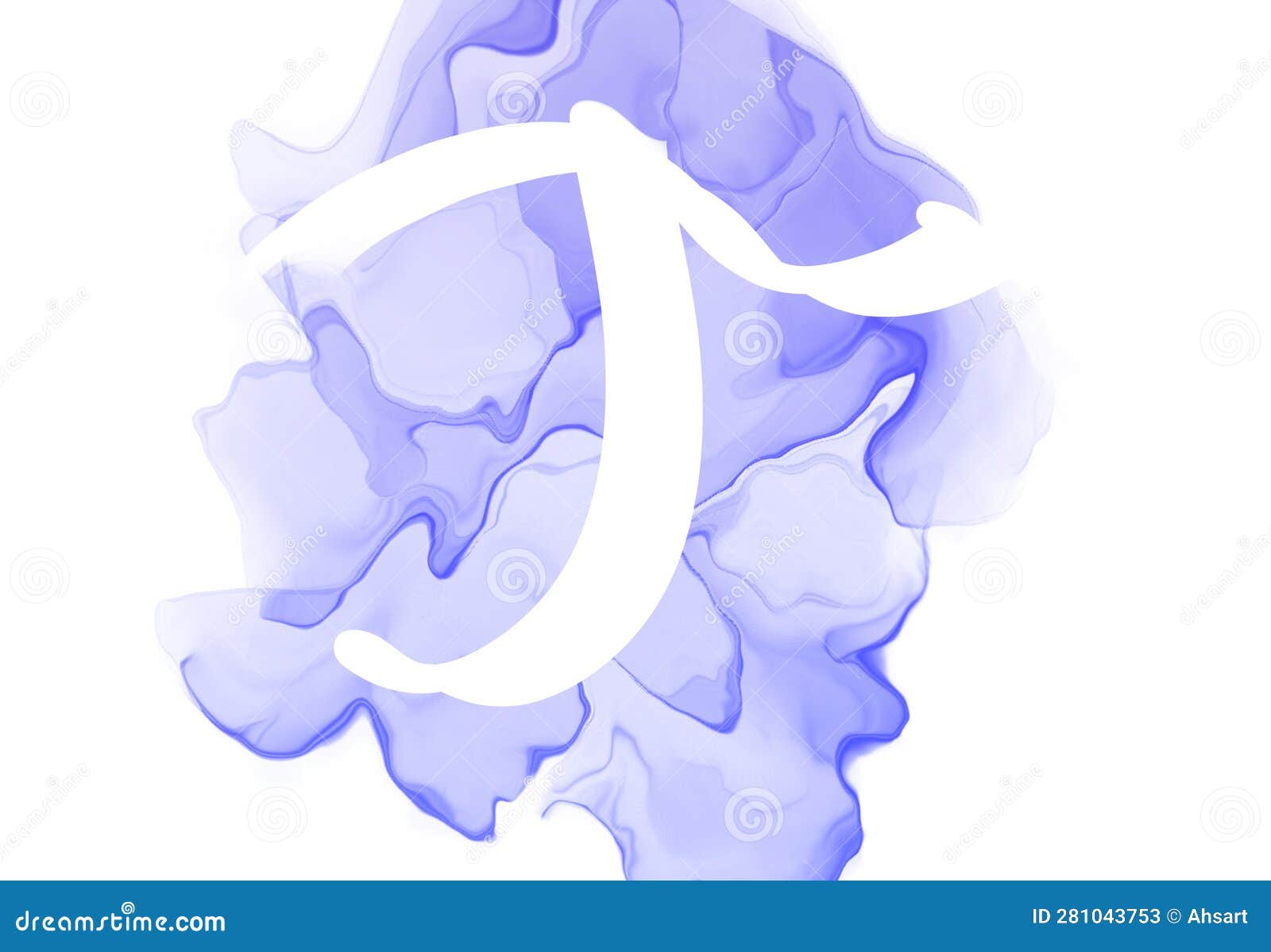 Handwritten Alphabet with Watercolor Texture. Watercolor Stains with ...