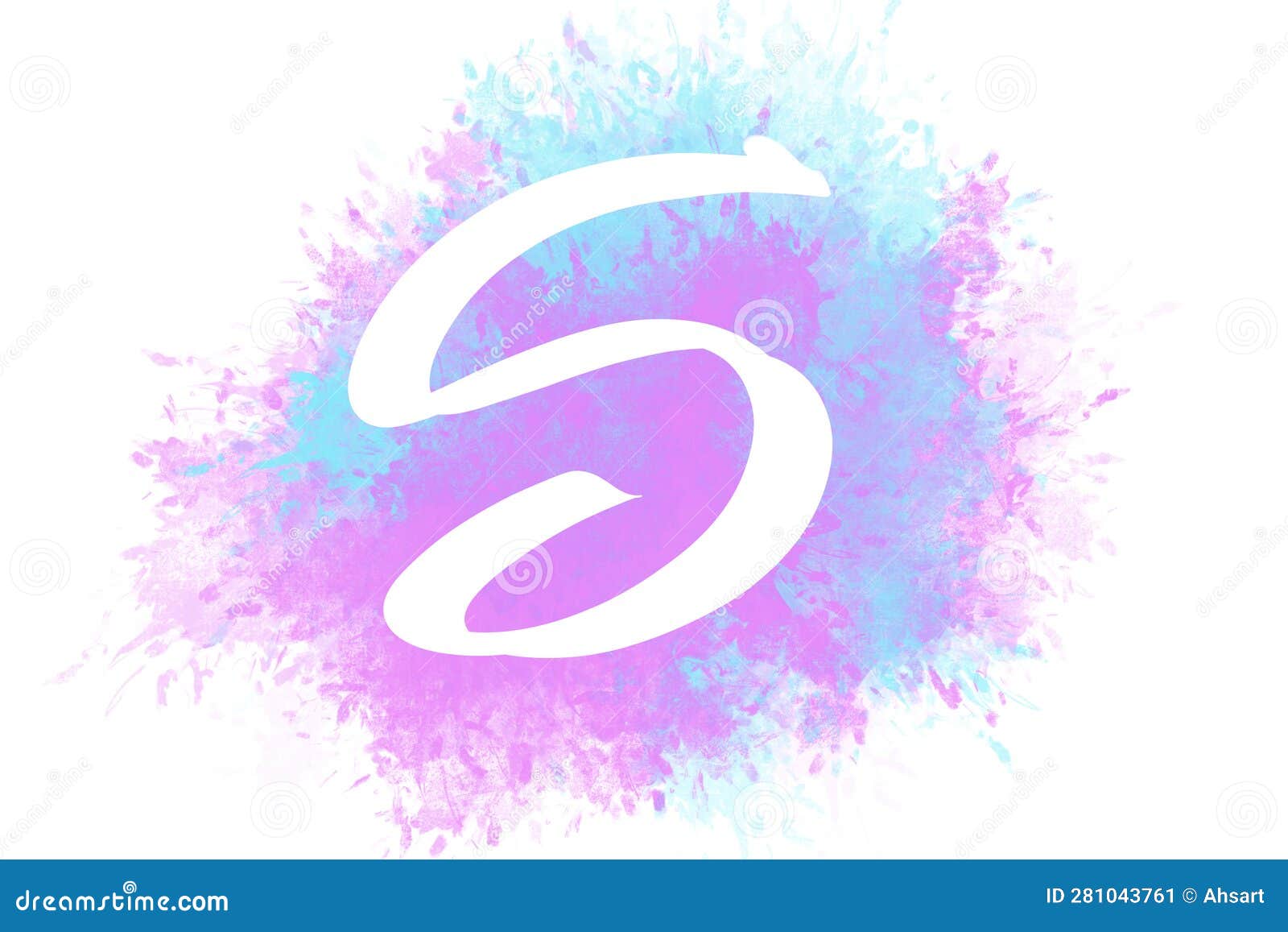 Handwritten Alphabet with Watercolor Texture. Watercolor Stains with ...