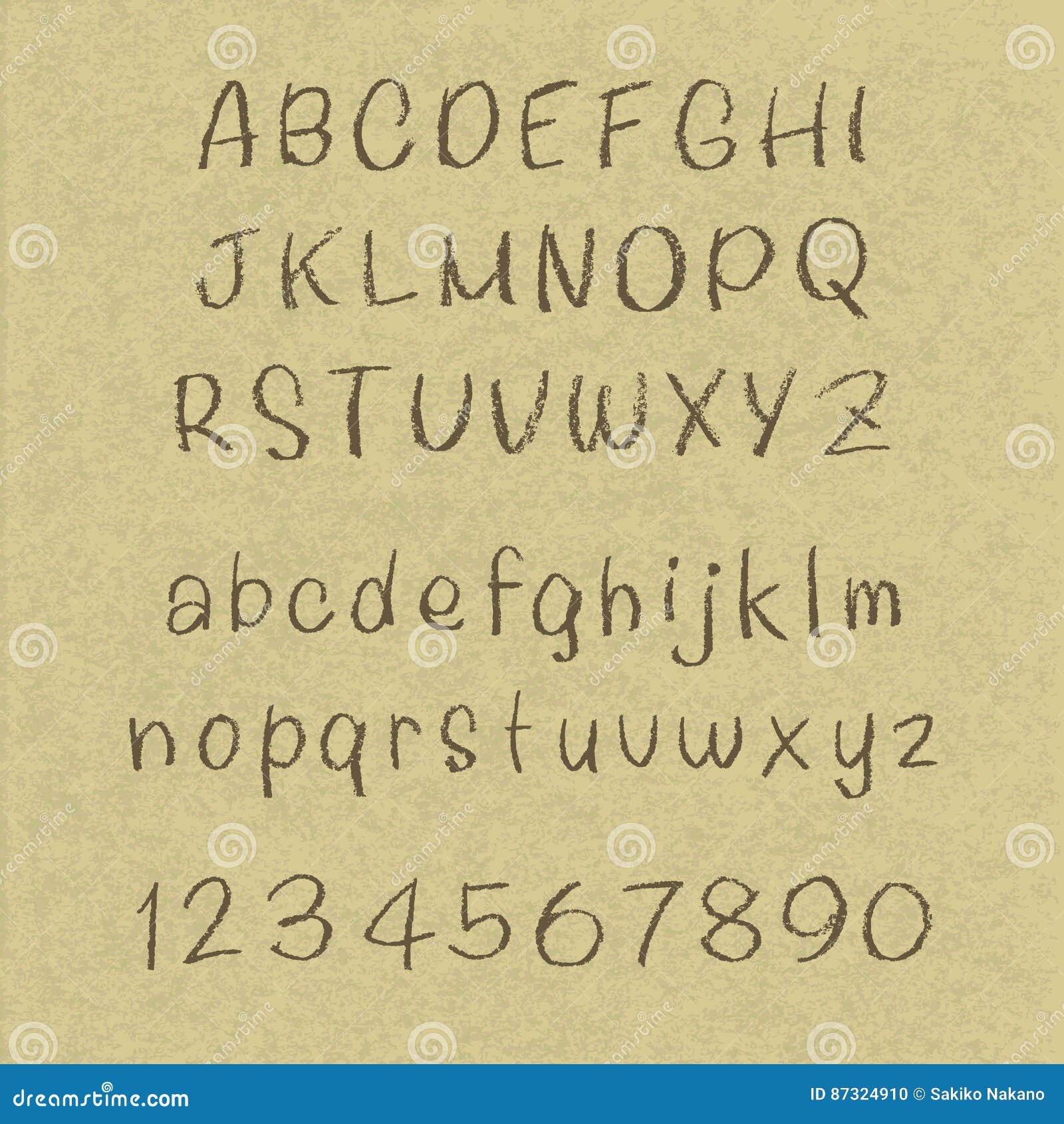 Handwritten alphabets stock vector. Illustration of letter - 87324910