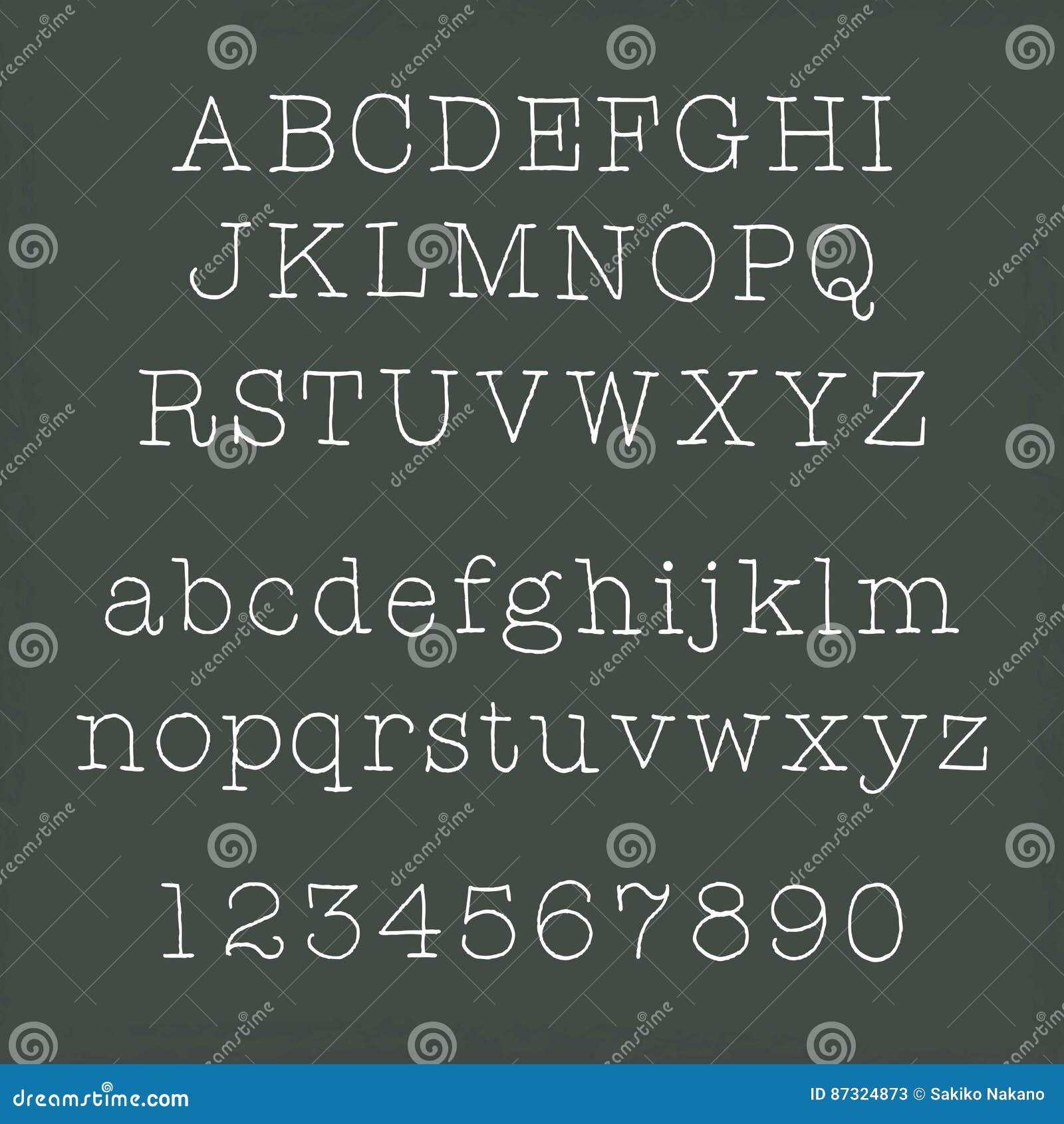 Handwritten alphabets stock vector. Illustration of pencil - 87324873