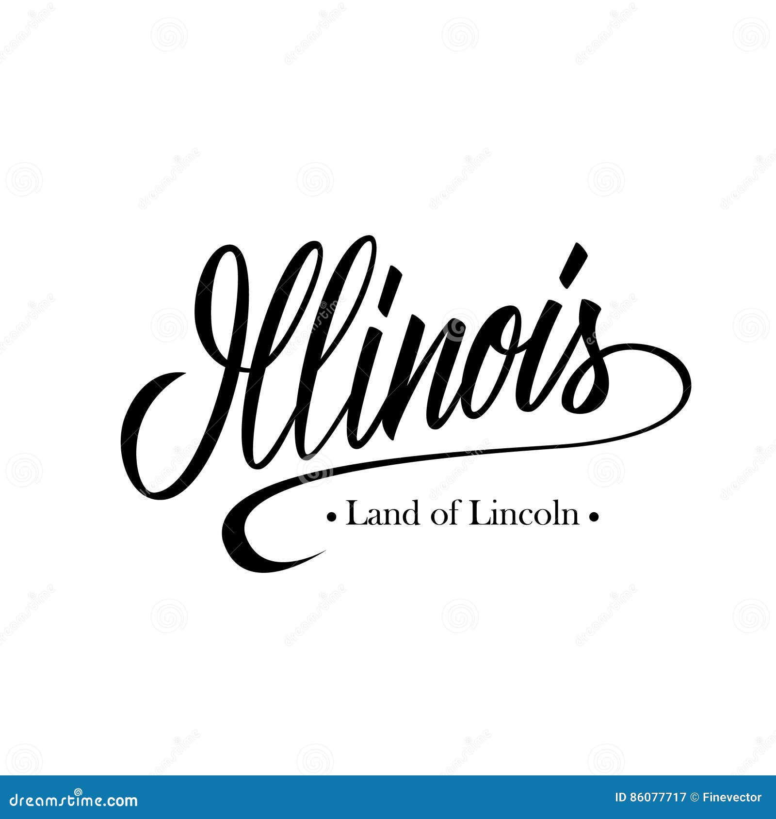 Handwritten American State Name Nevada. Calligraphic Element For Your ...