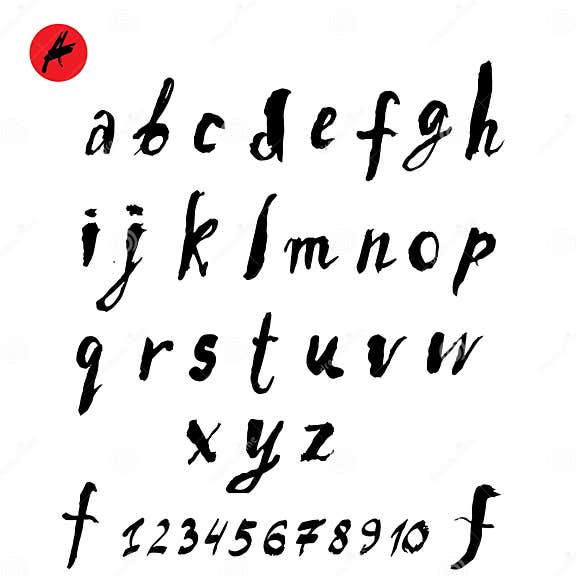 Handwritten Calligraphic Vector Alphabet. Stock Vector - Illustration ...