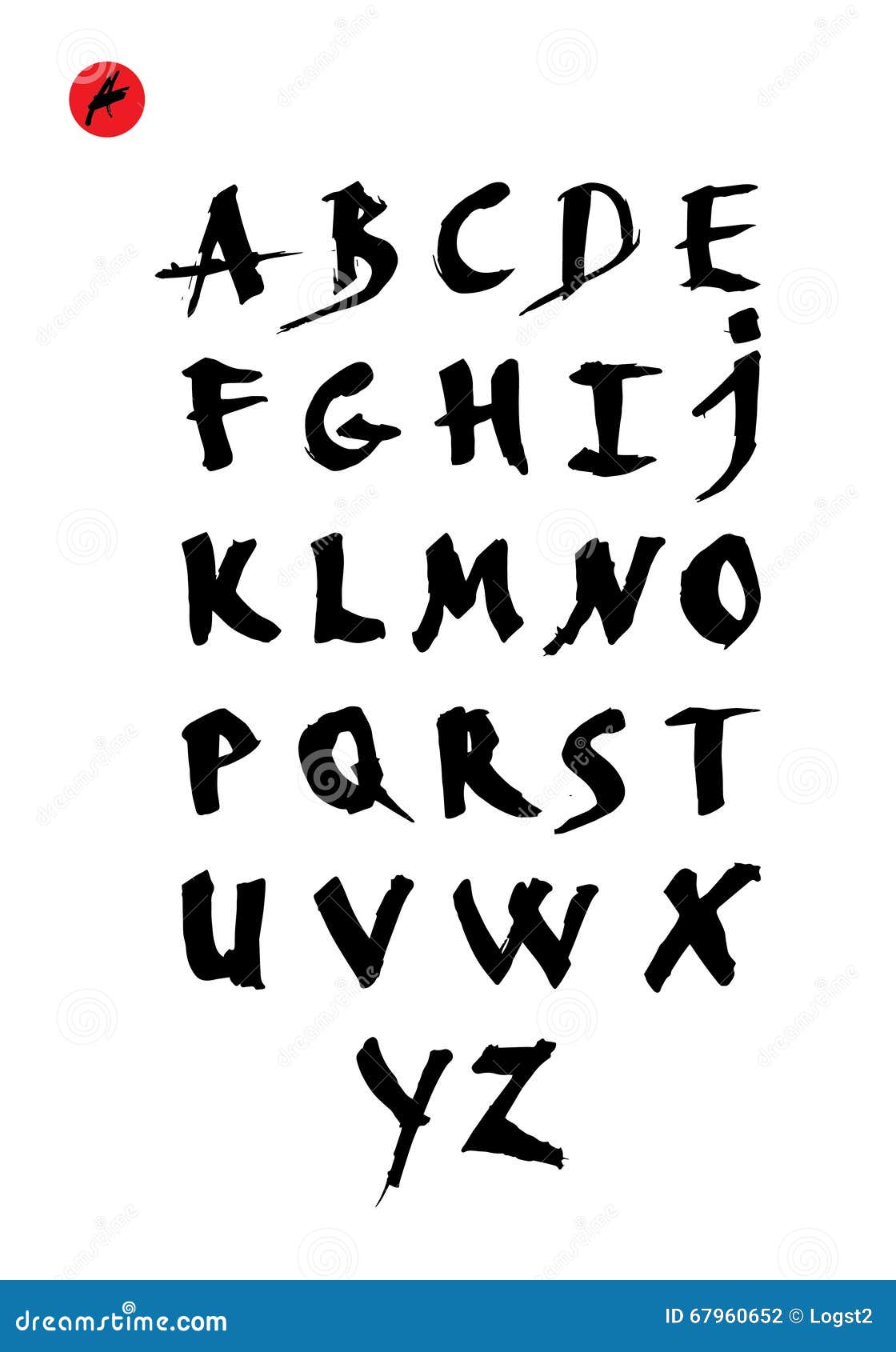 Handwritten Calligraphic Vector Alphabet. | CartoonDealer.com #67960652