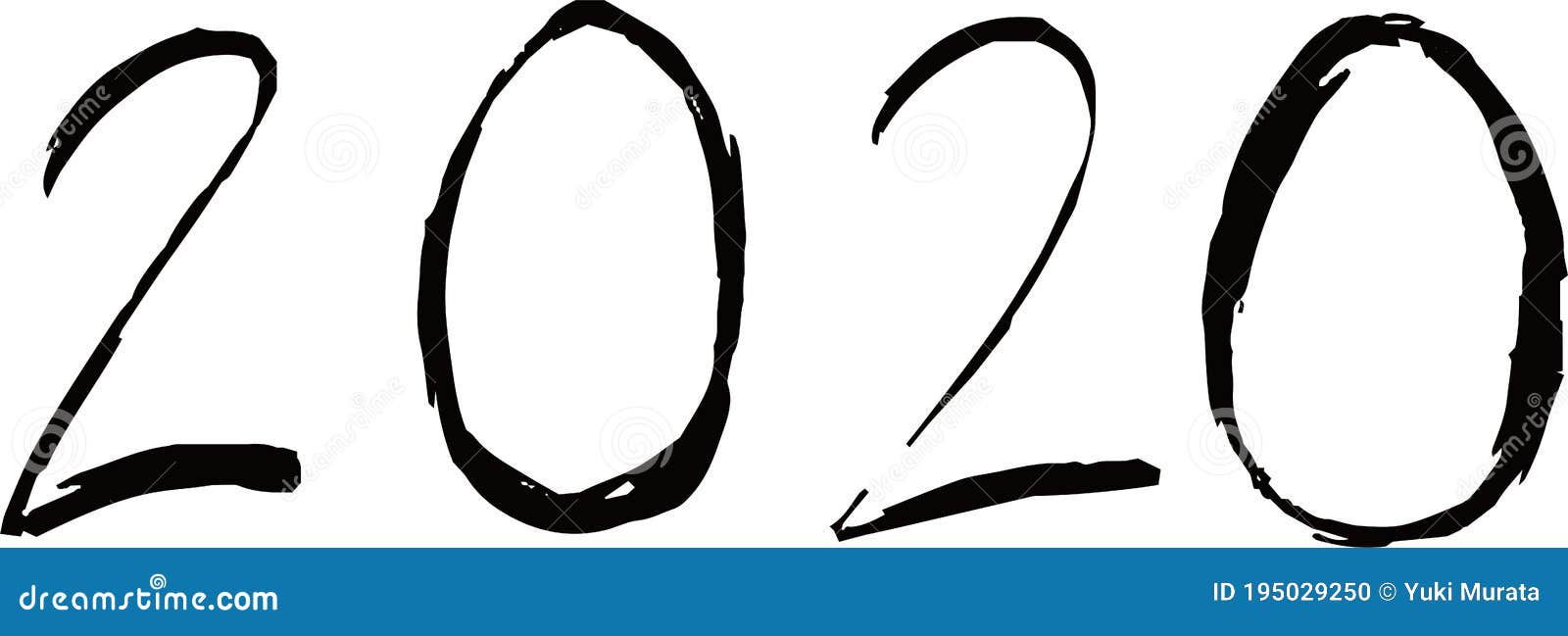 Handwritten 2020 Character Illustration Stock Vector - Illustration of ...