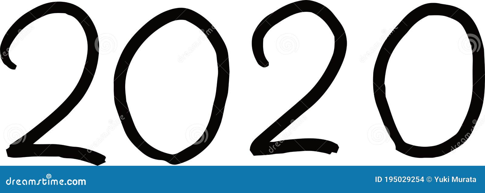 Handwritten 2020 Character Illustration Stock Vector - Illustration of ...