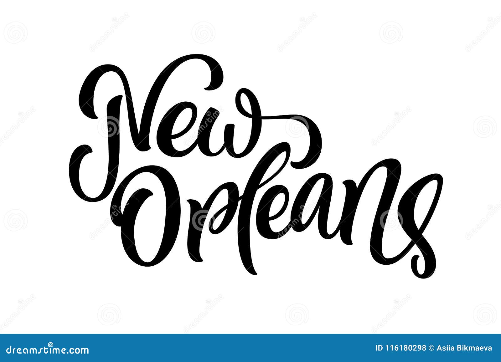 Handwritten City Name. Hand-lettering Calligraphy. New Orleans. Stock ... Handwritten City Name. Hand-lettering Calligraphy. New Orleans. Stock ...