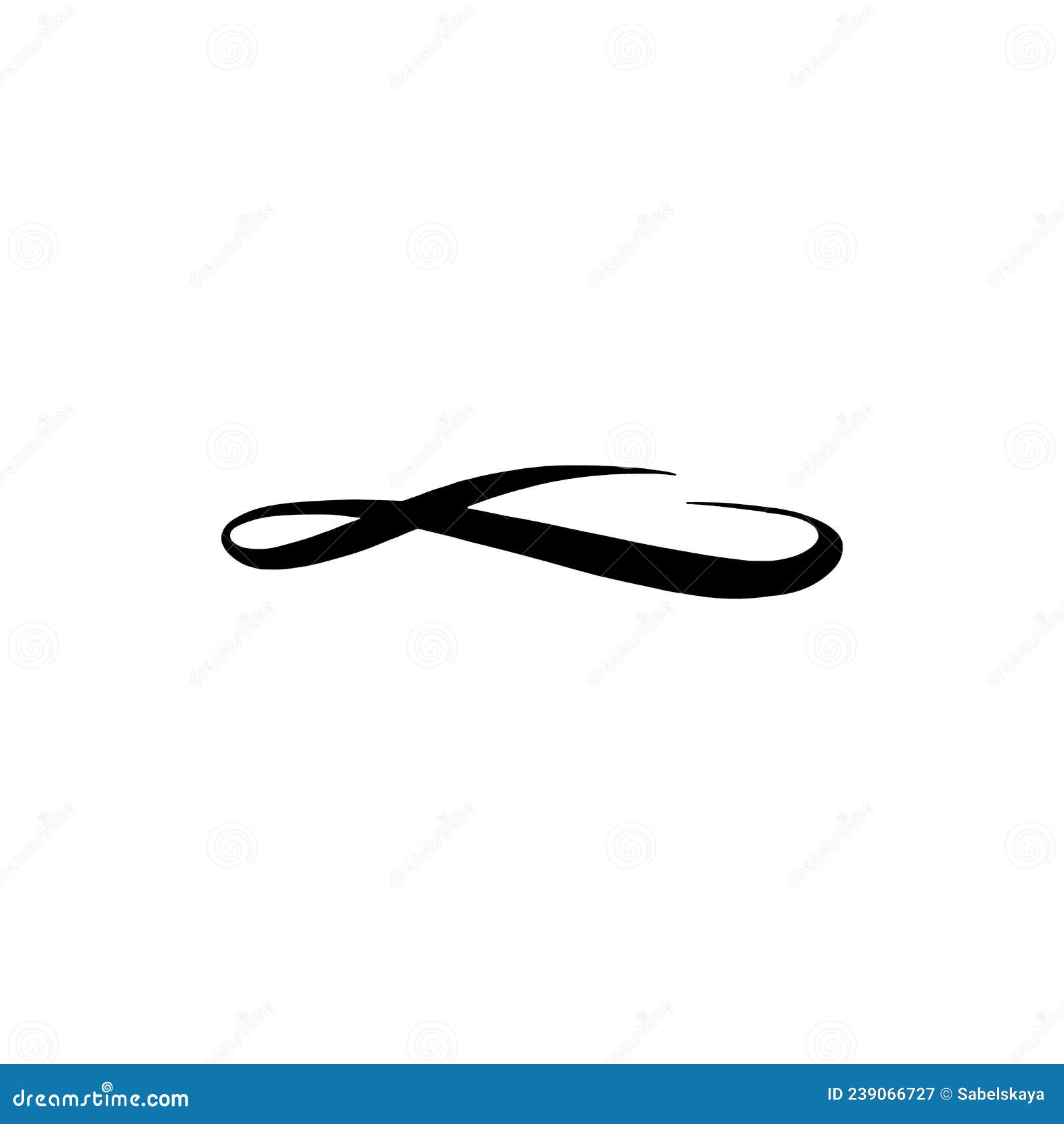 Handwritten Curved Underline Lettering Element, Vector Illustration ...