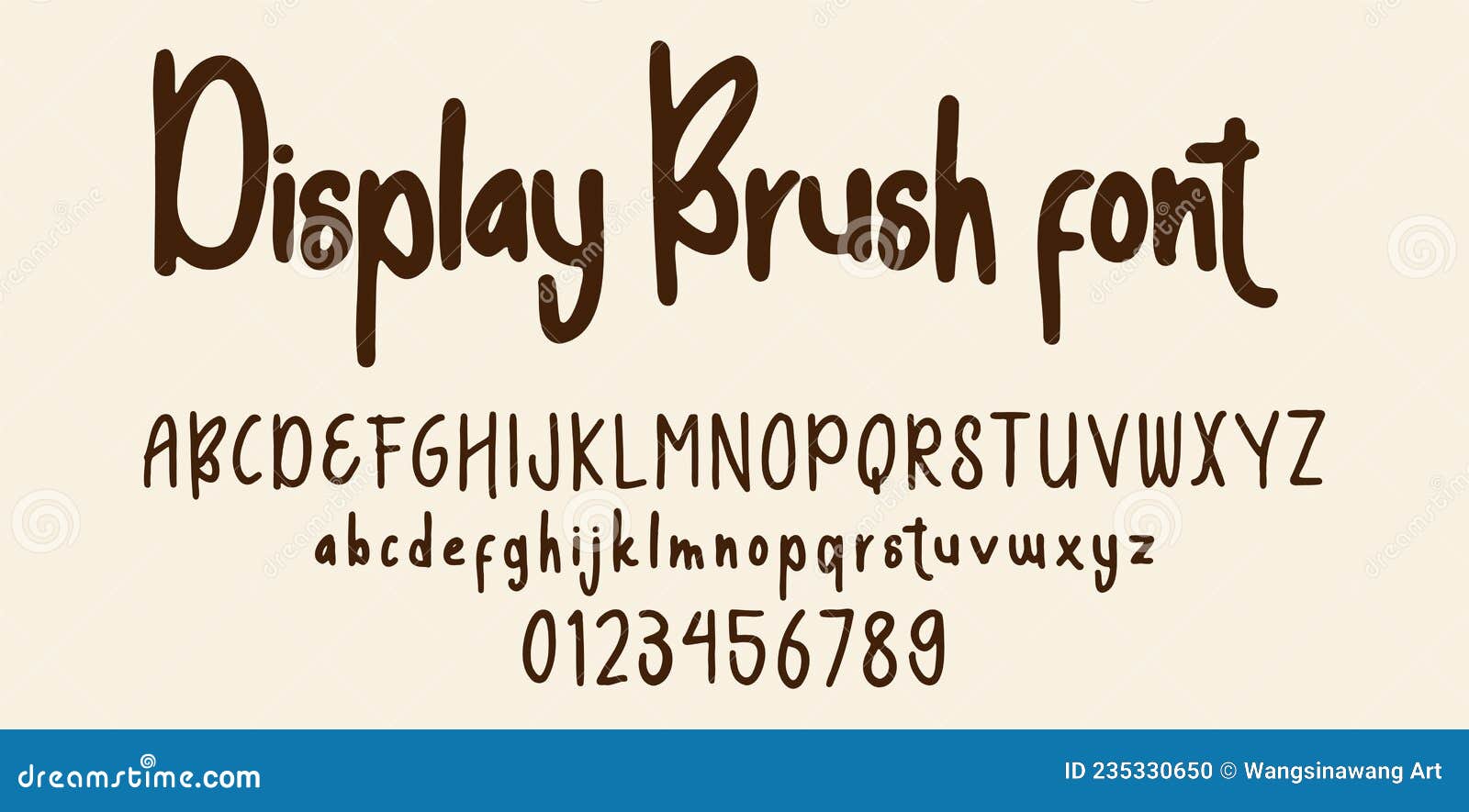 Handwritten Display Font Alphabet Vector Illustration Isolated ...