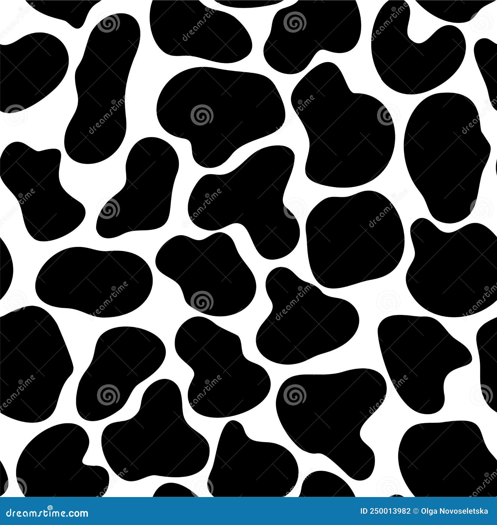 Handwritten Doodle Rounded Shapes Vector Seamless Pattern. Stock ...