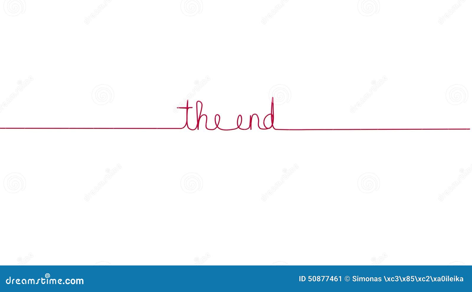 Handwritten the END Text Sign. Line Separator, Alpha Channel Stock ...