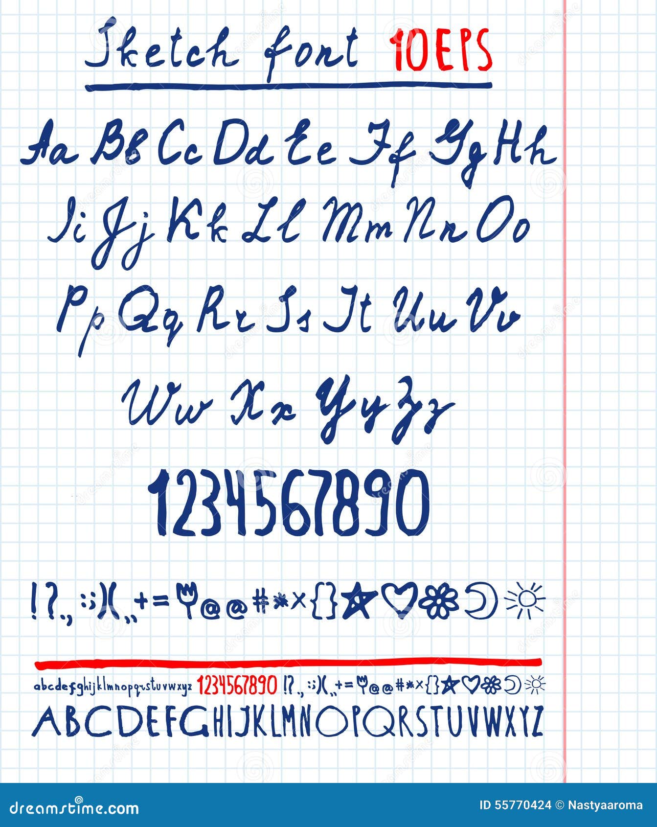 Handwritten English Alphabet. Vector Illustration Stock Vector ...