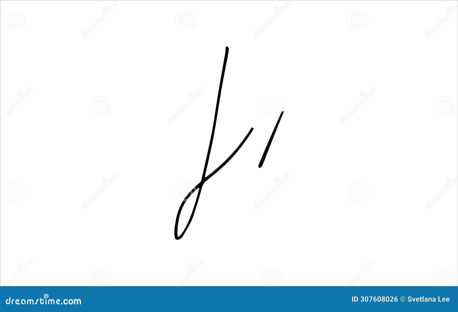 Handwritten Fictitious Signature for Documents. Isolated Vector ...