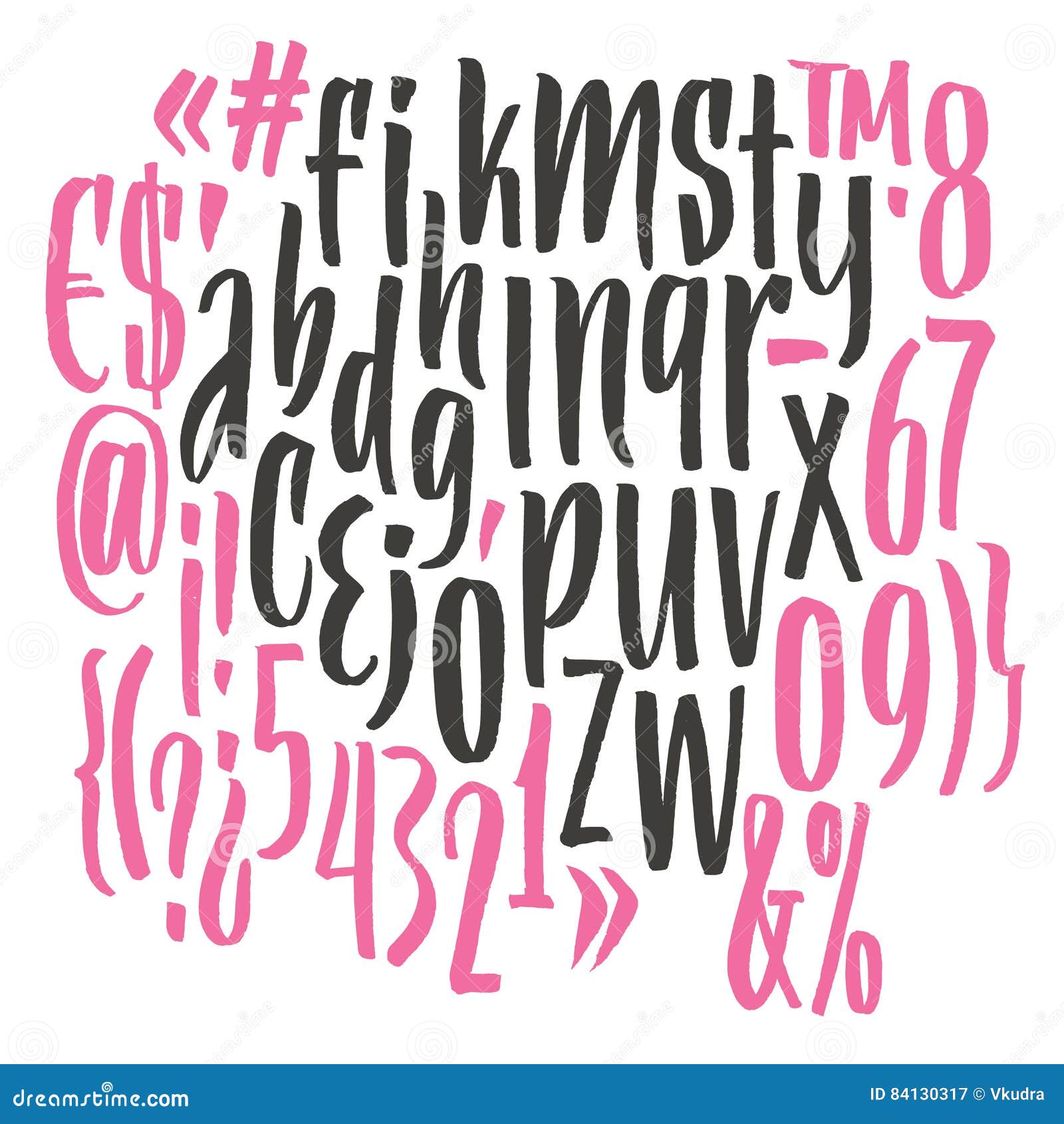 Handwritten Font Cartoon Vector | CartoonDealer.com #84130317