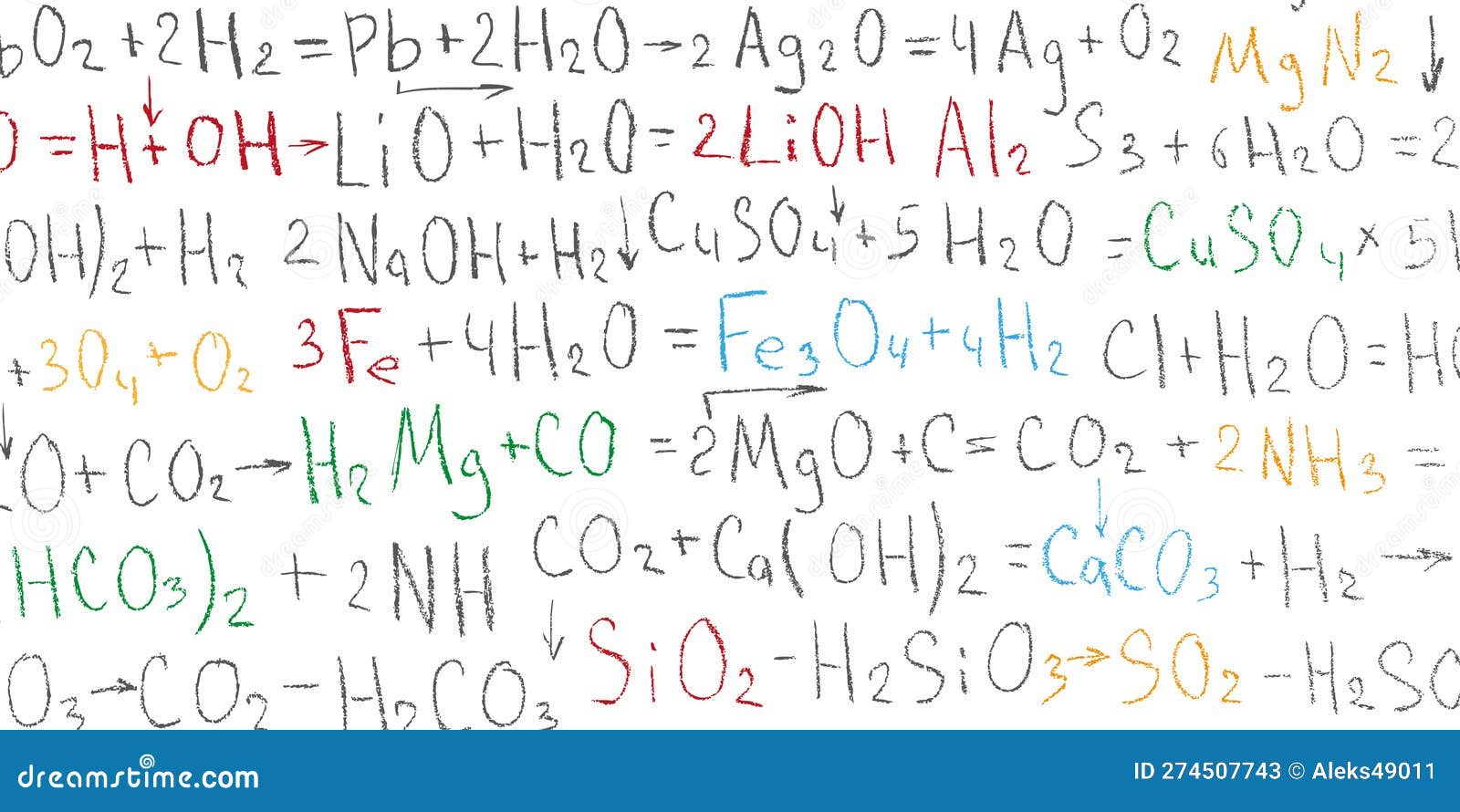 Handwritten Formulas Background.School Background in Chemistry .Letters ...