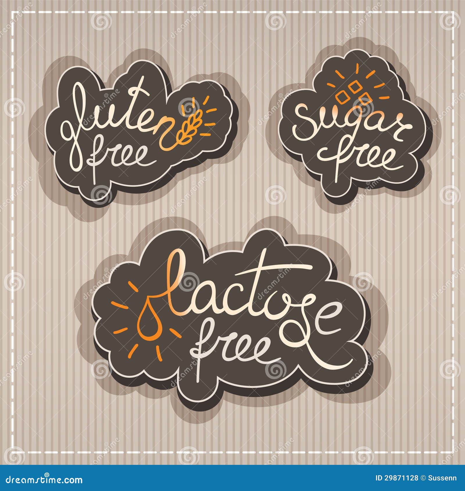 Sugar-free Logos Cartoon Vector | CartoonDealer.com #125706899