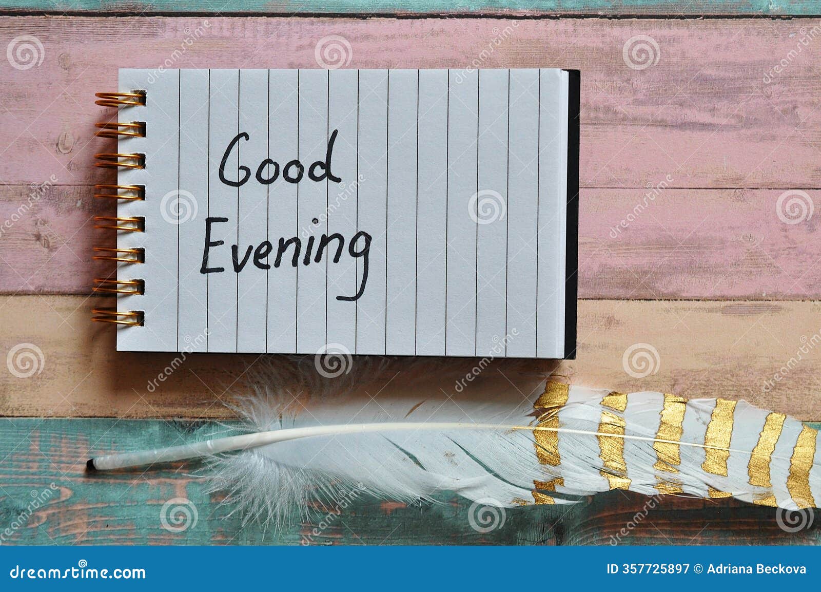 Handwritten Good Evening Write Stock Image - Image of font, iron: 357725897