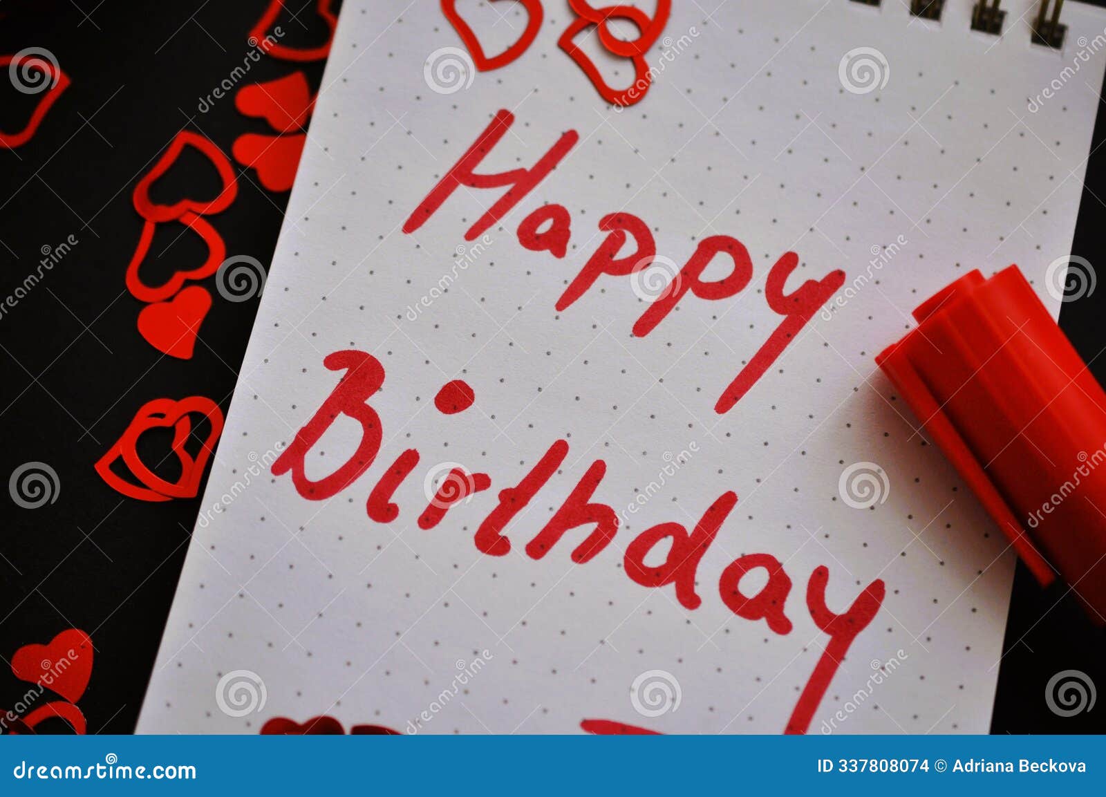 Handwritten Happy Birthday Text Stock Illustration - Illustration of ...