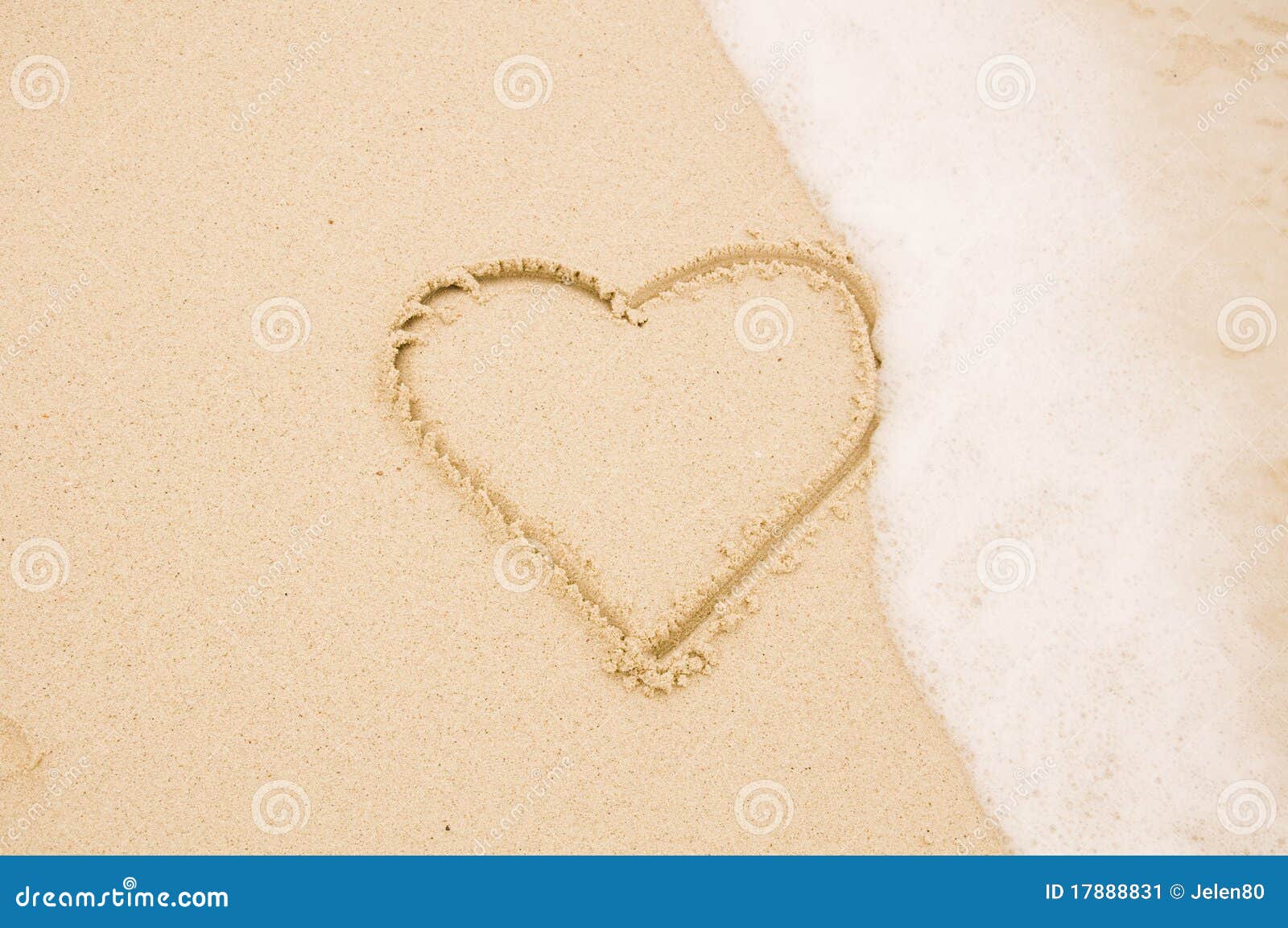 Handwritten heart on sand stock image. Image of clear - 17888831