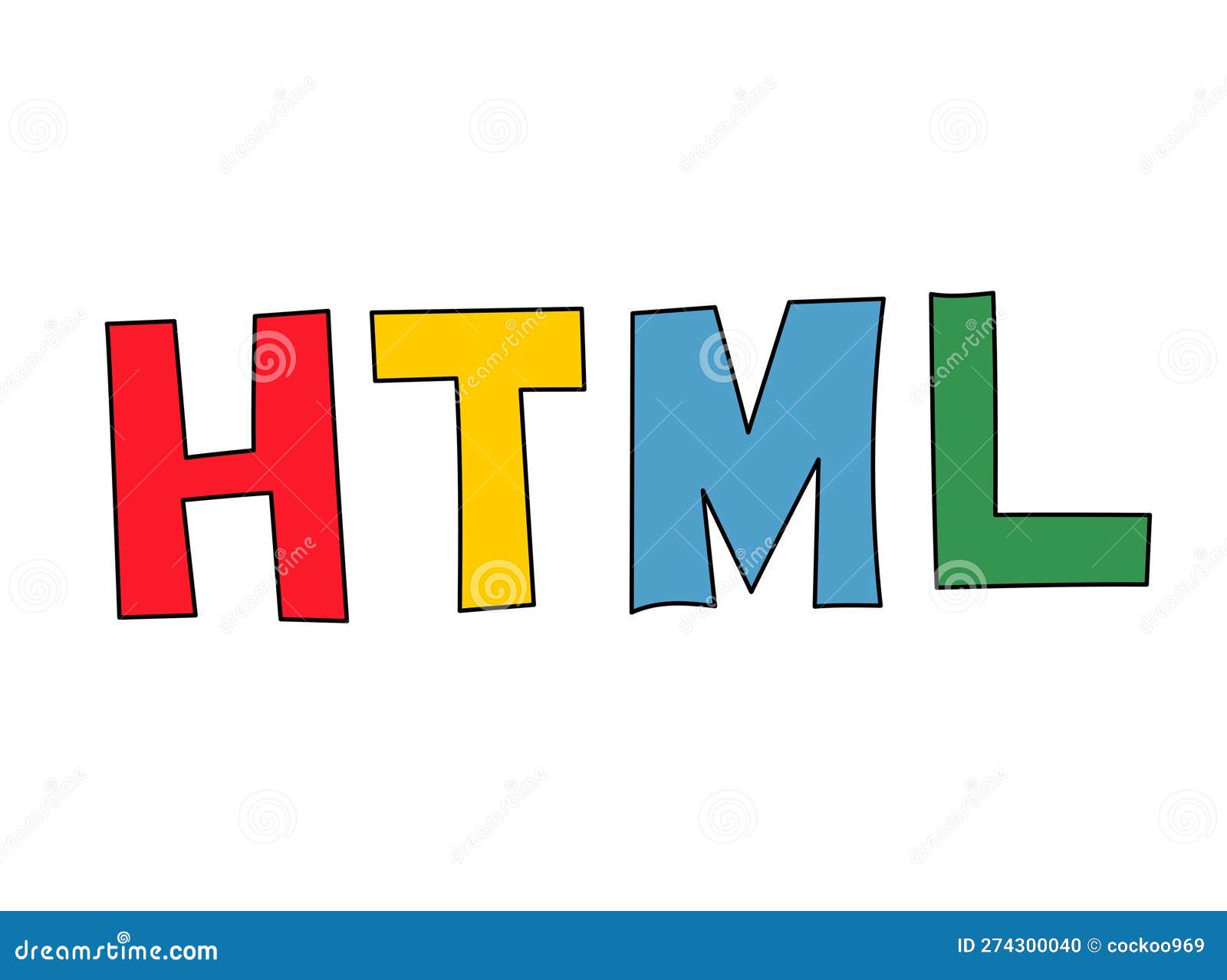 Handwritten HTML Loose Rough Characters Stock Illustration ...