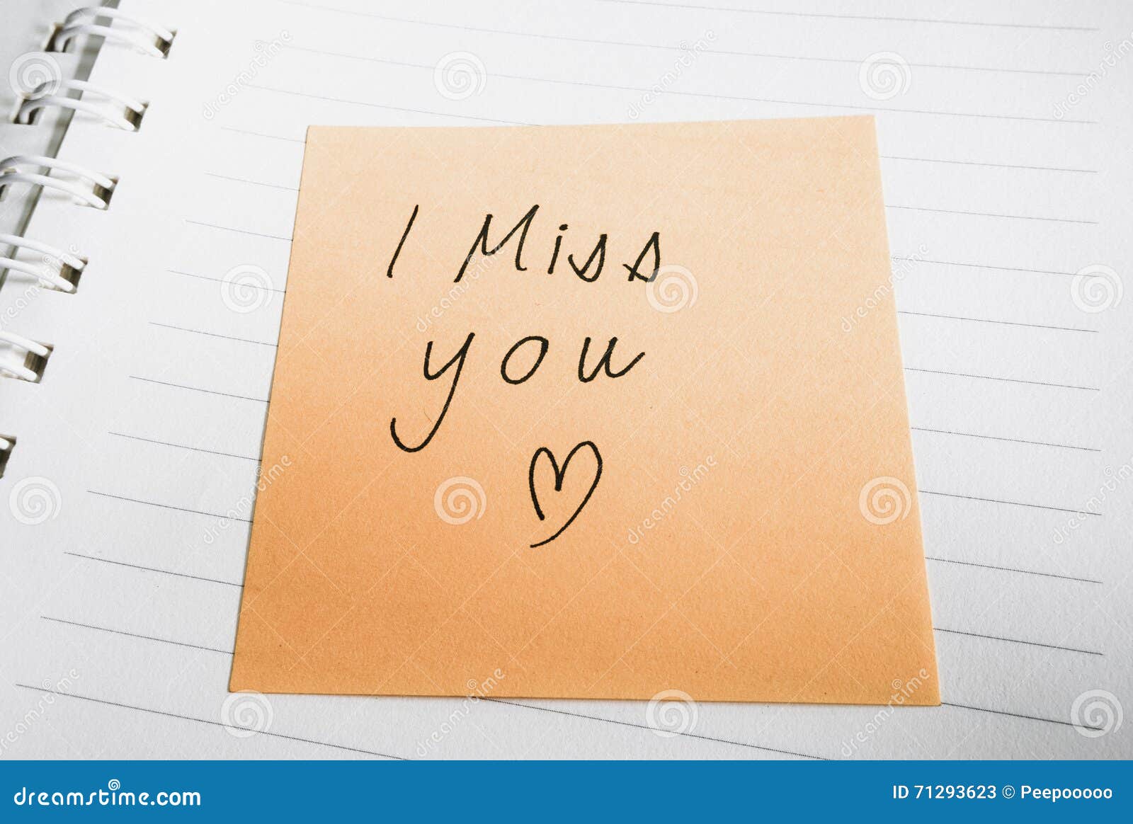 Handwritten I Miss You Word Stock Image - Image of sign, message: 71293623
