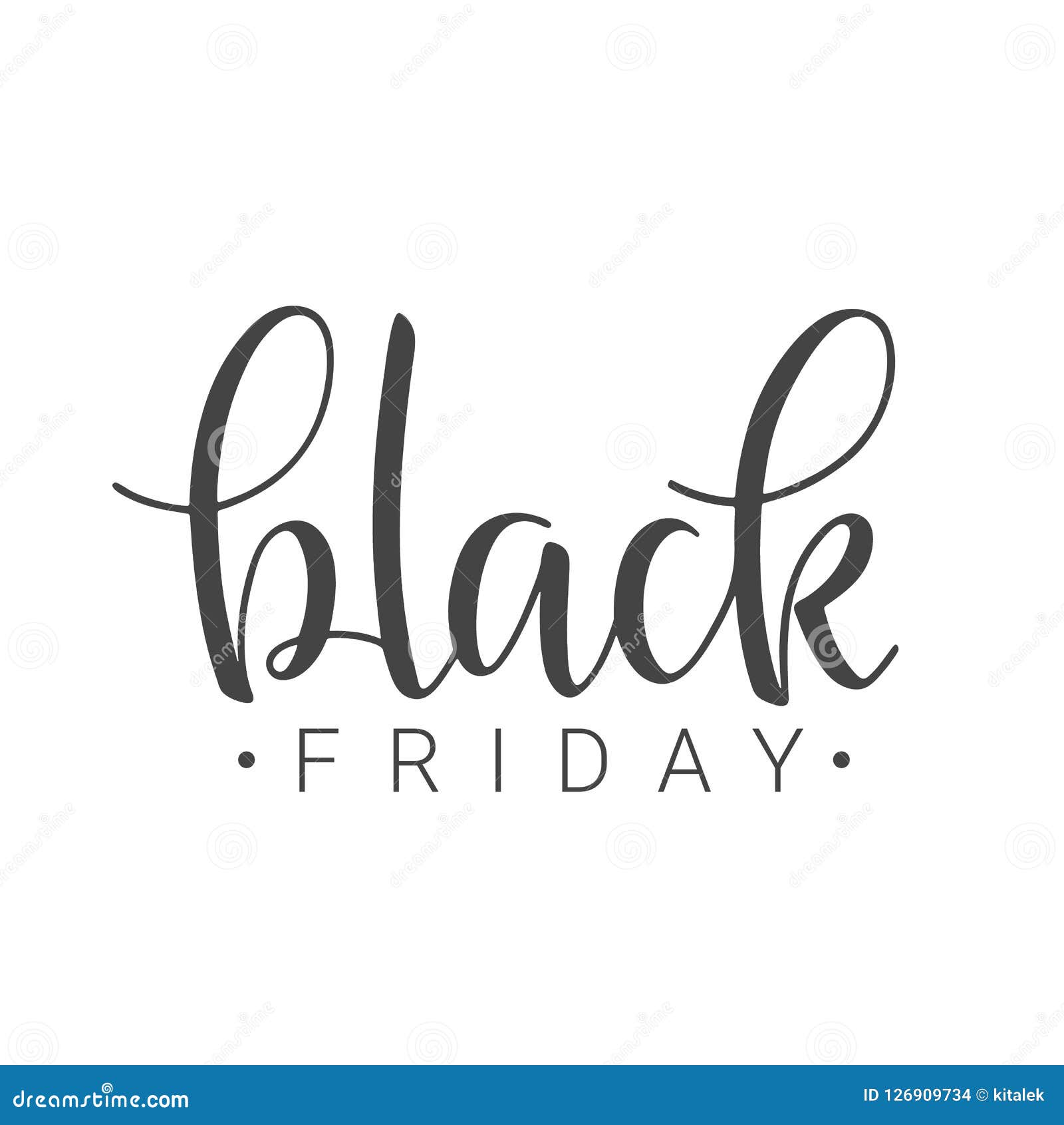 Handwritten Lettering of Black Friday on White Background Stock Vector ...