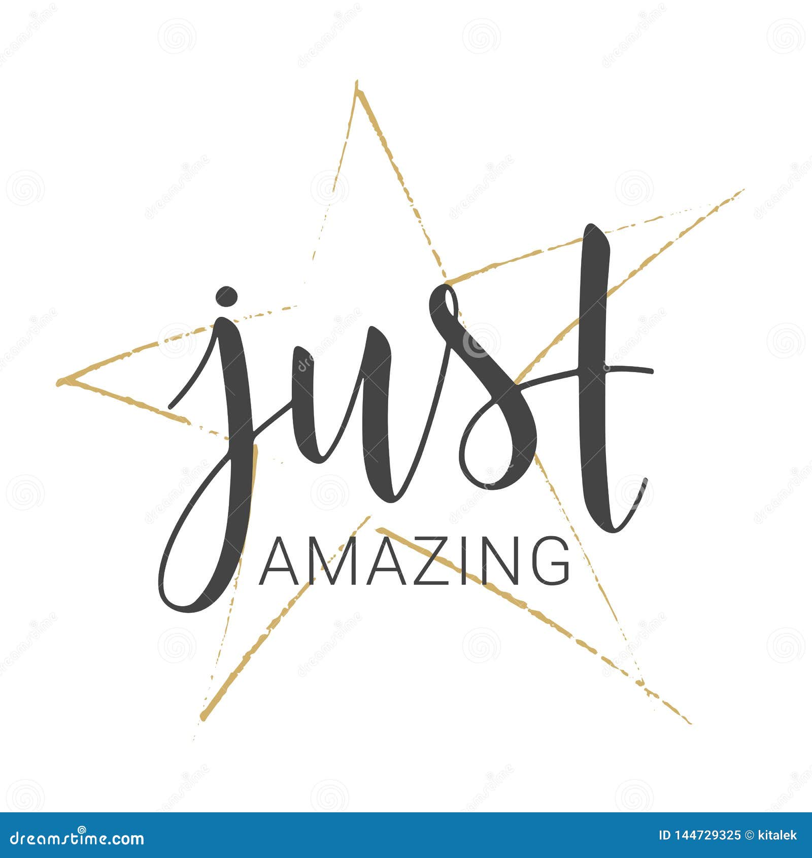 Handwritten Lettering of Just Amazing on White Background Stock Vector ...