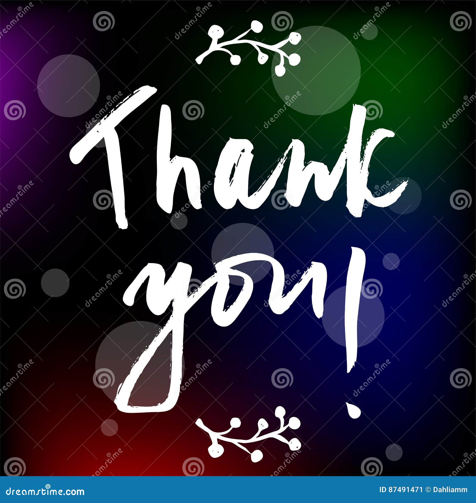 Handwritten Lettering, Thank You Words. Vector Stock Vector ...