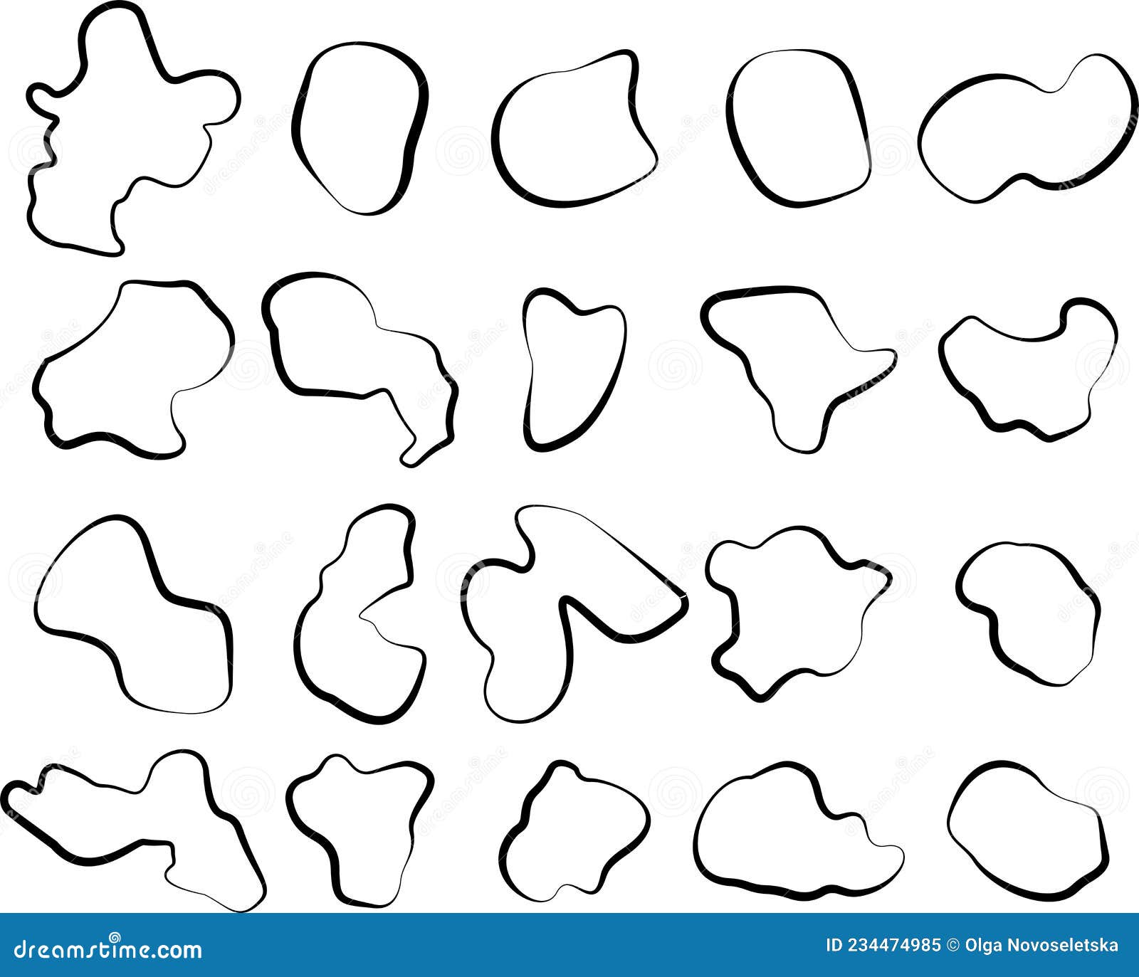 Handwritten Lines and Shapes. Handwritten Marker Design Elements Stock ...