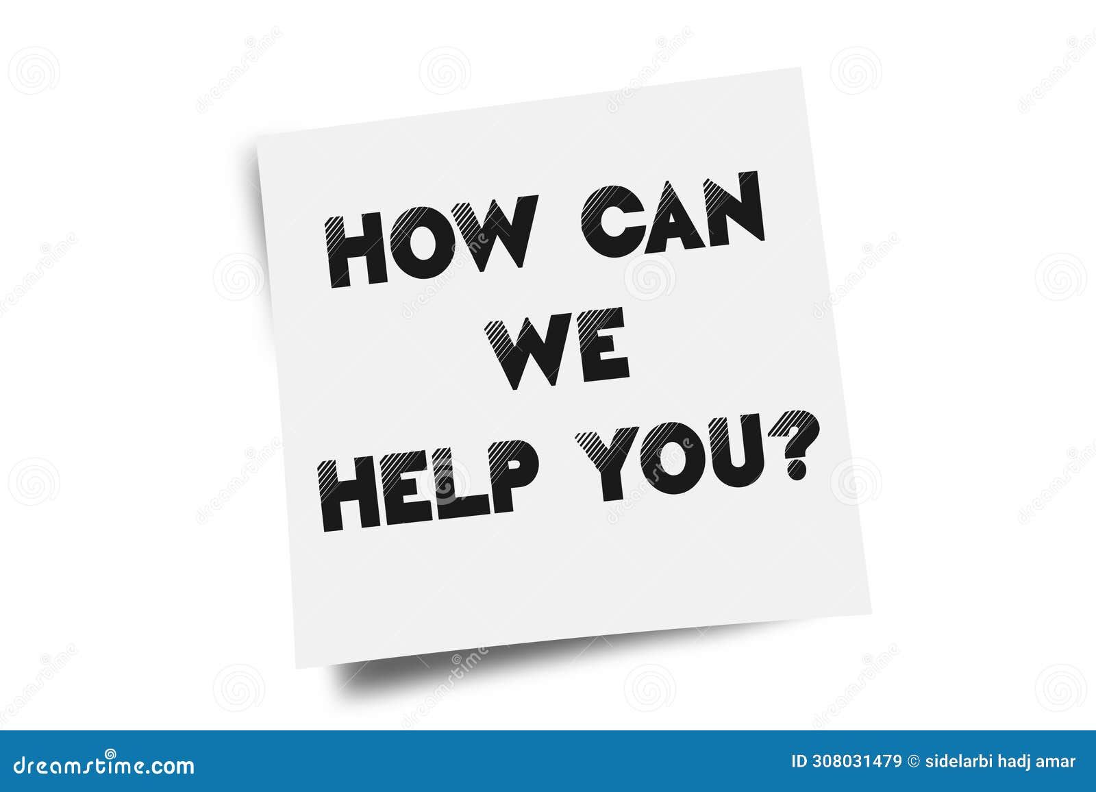 Handwritten Messages on Sticky Notes. How Can we Help You? Stock ...