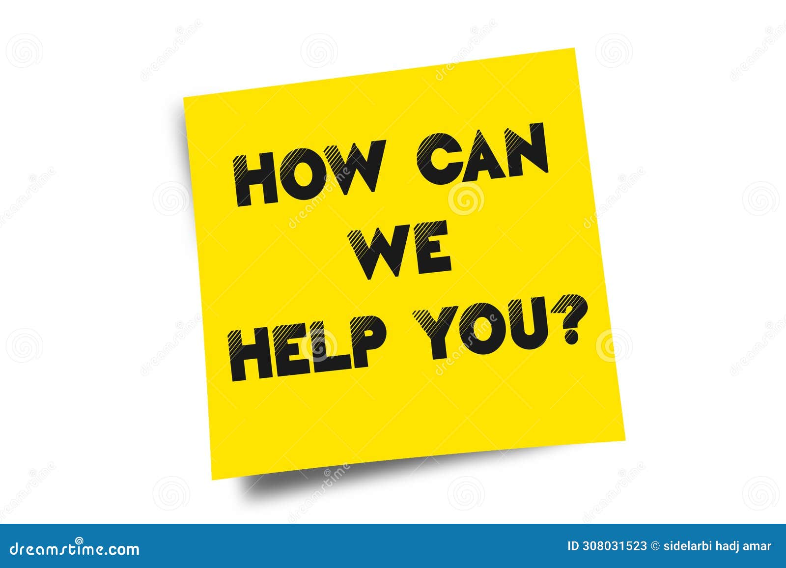 Handwritten Messages on Sticky Notes. How Can we Help You? Stock ...
