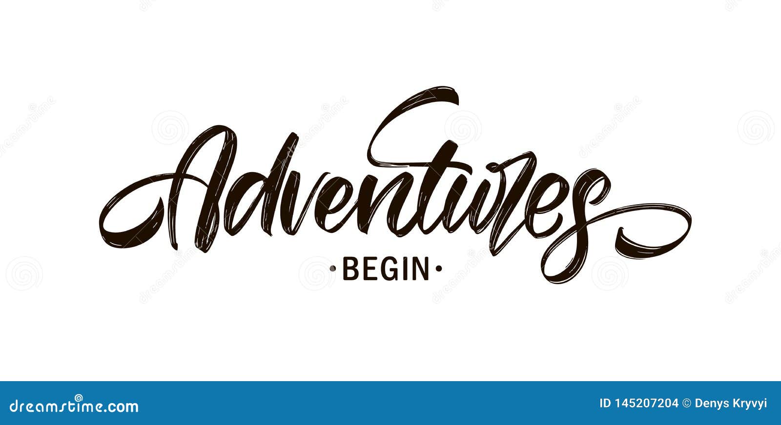 Let New Adventures Begin - Hand Lettering Poster To Summer Holiday ...