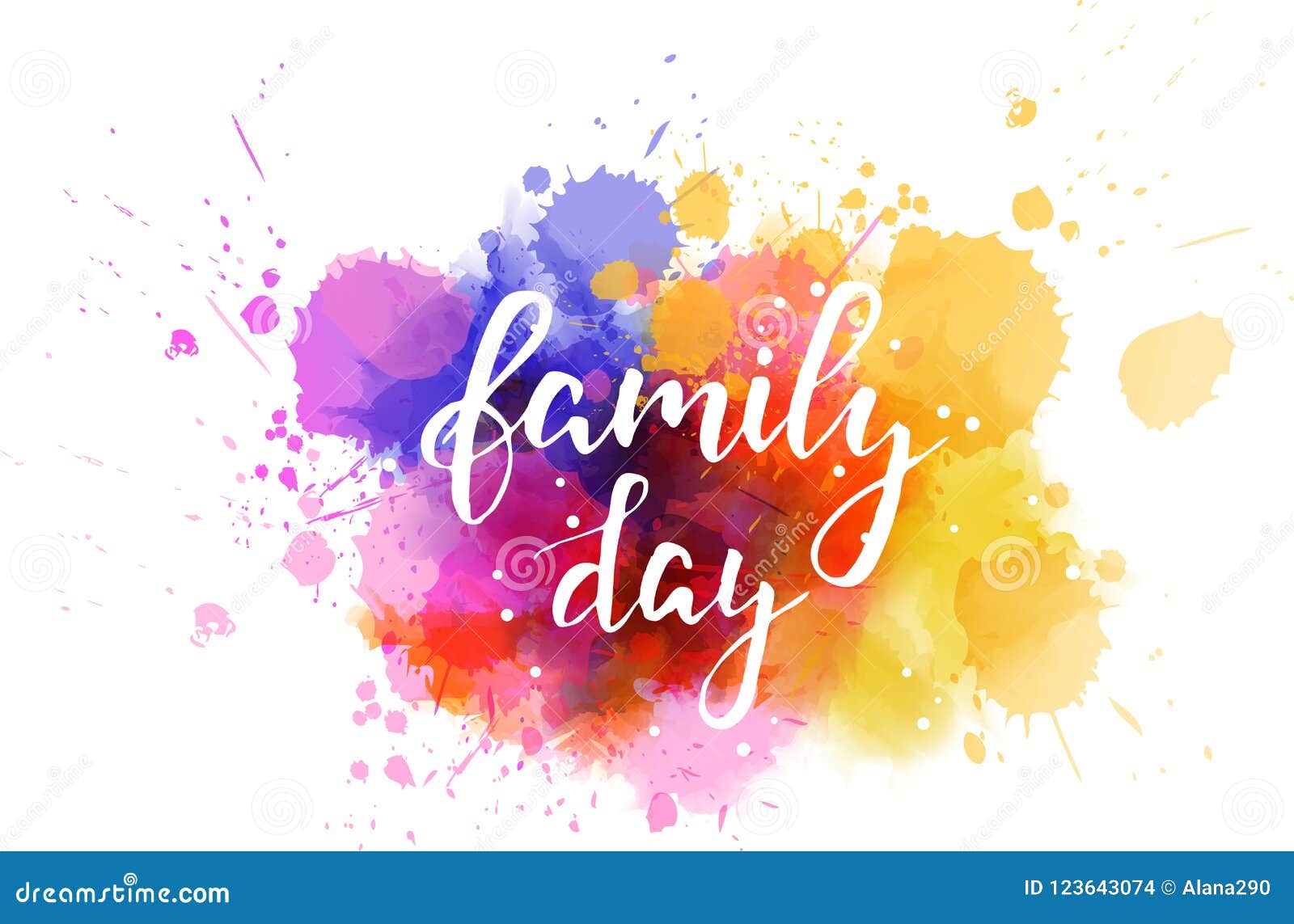 Family Day Holiday Watercolor Splash Stock Vector - Illustration of ... Family Day Holiday Watercolor Splash Stock Vector - Illustration of ...