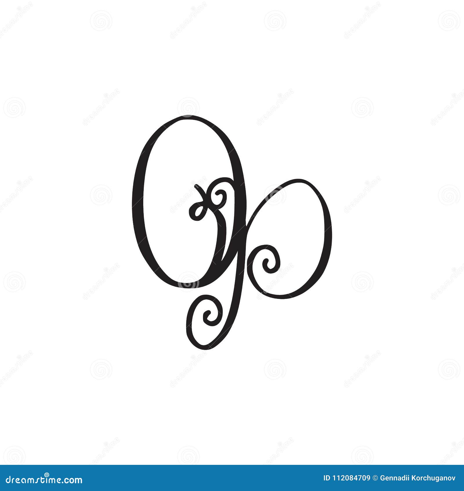 Handwritten Monogram OP Icon Stock Vector - Illustration of boutique ...