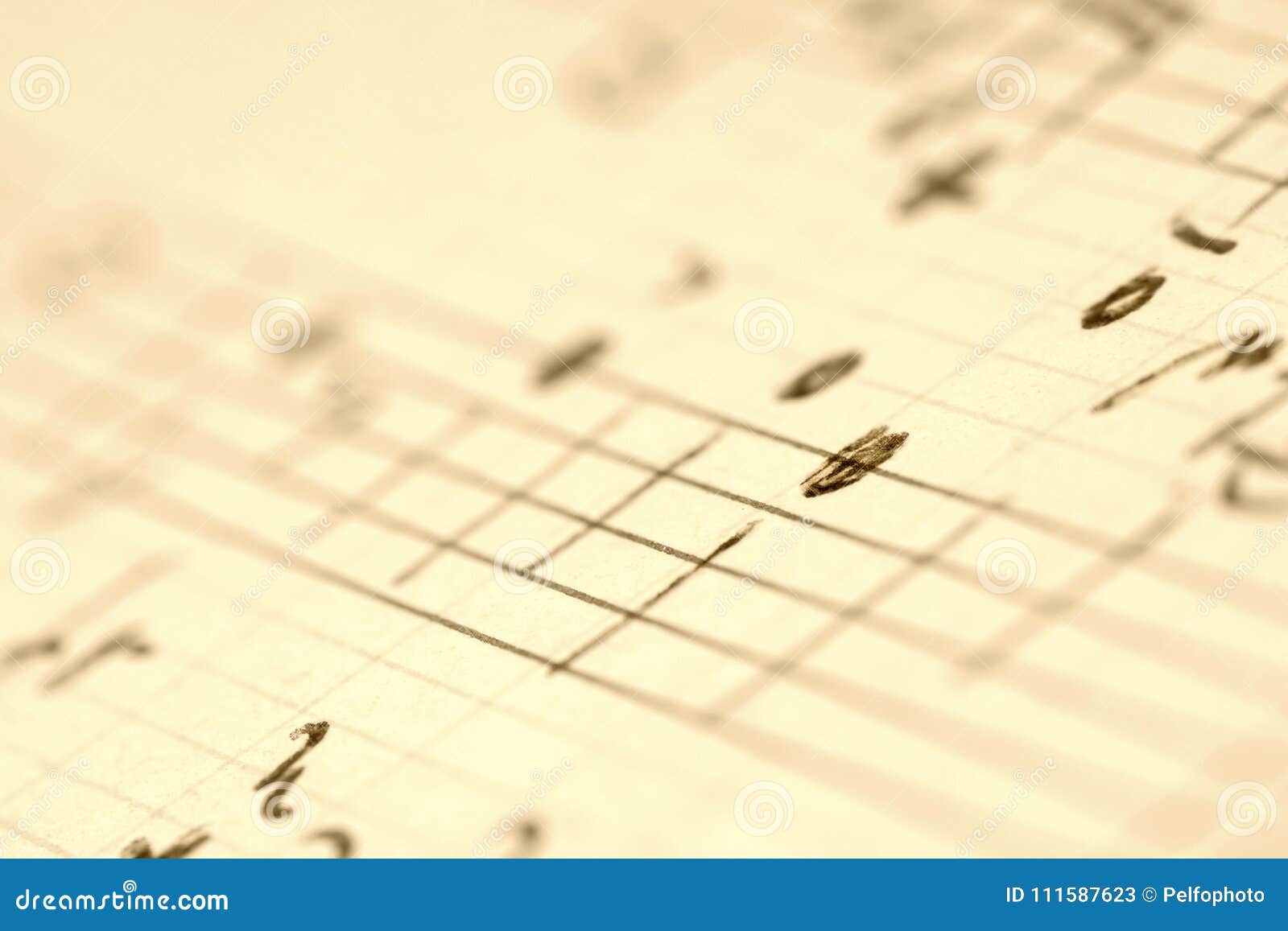 Handwritten music notes. stock image. Image of black - 111587623