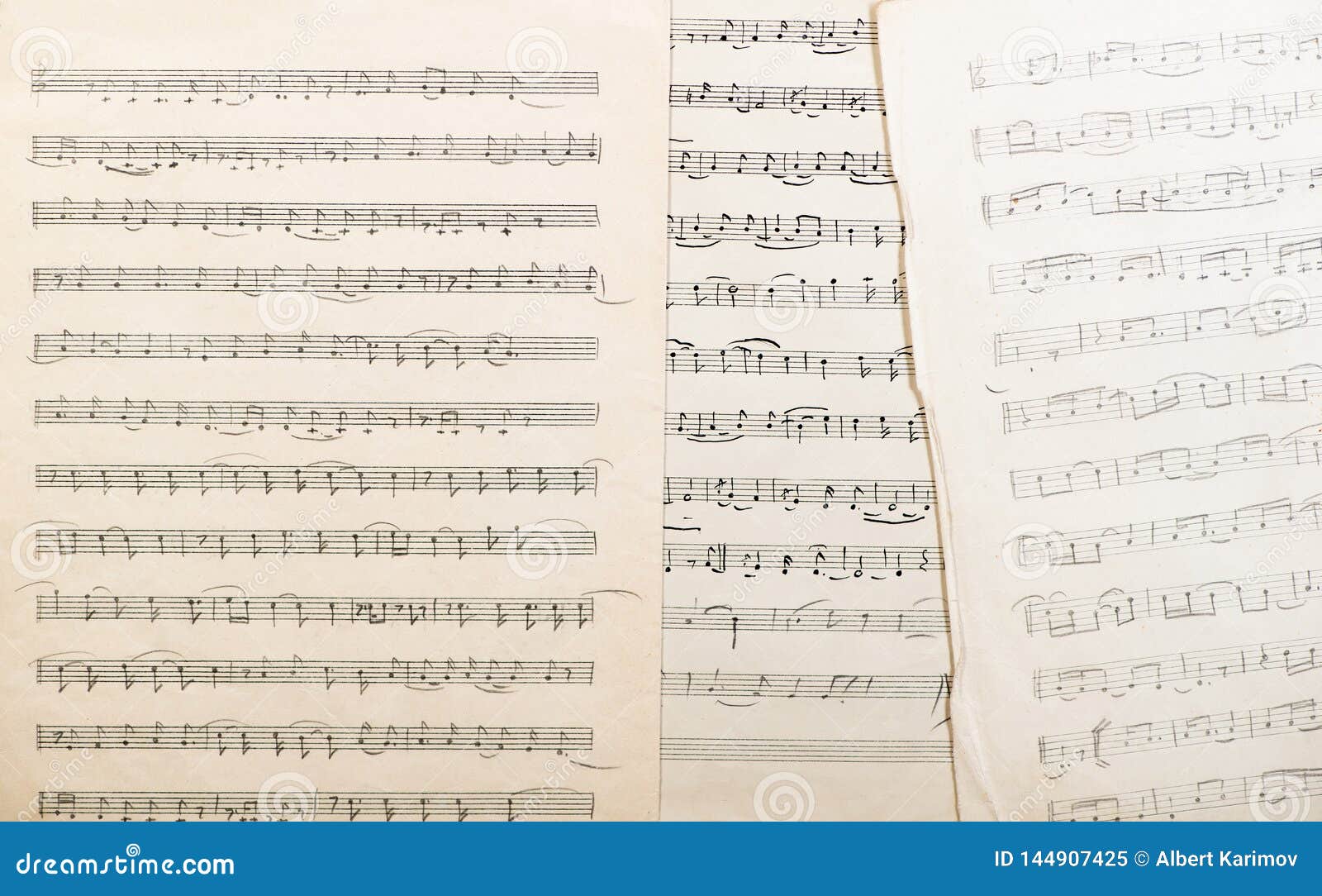 Handwritten musical notes editorial image. Image of manuscript - 144907425