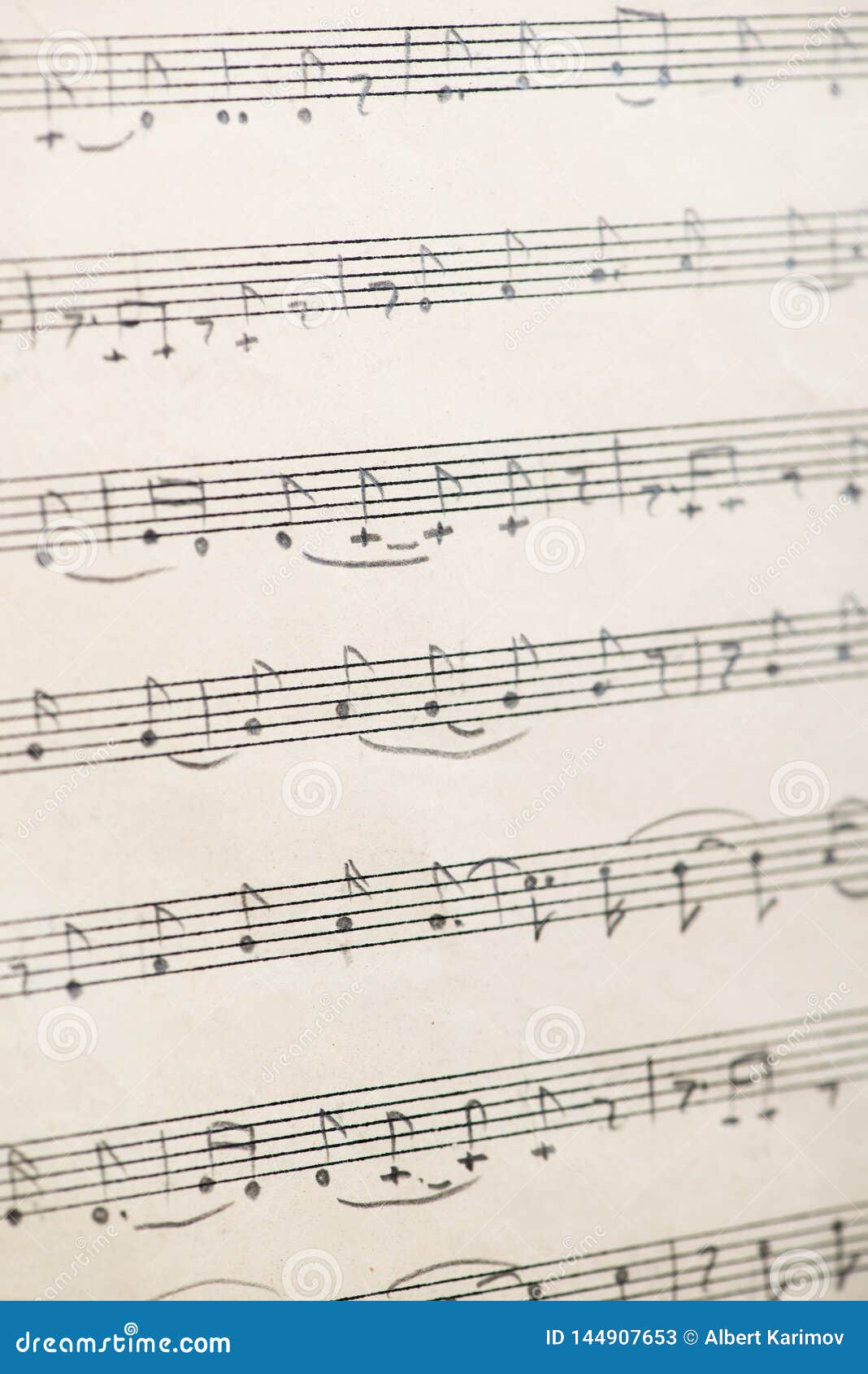 Handwritten Musical Notes Stock Photos - Download 240 Royalty Free Photos