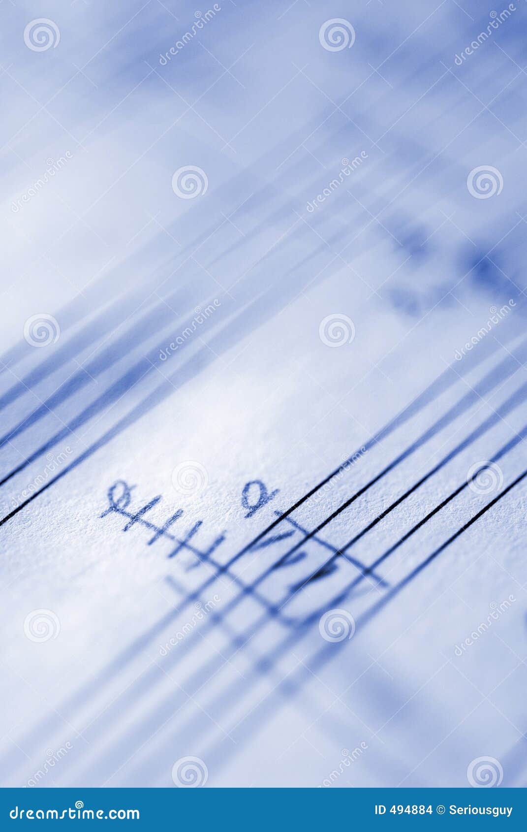 Handwritten Musical Score 3 Stock Photo - Image of harmony, classical ...