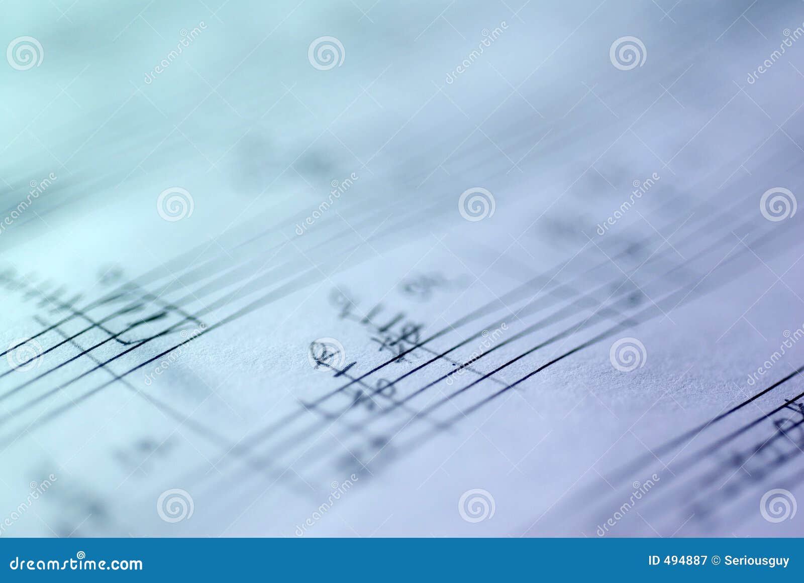 Handwritten Musical Score stock image. Image of create - 494887