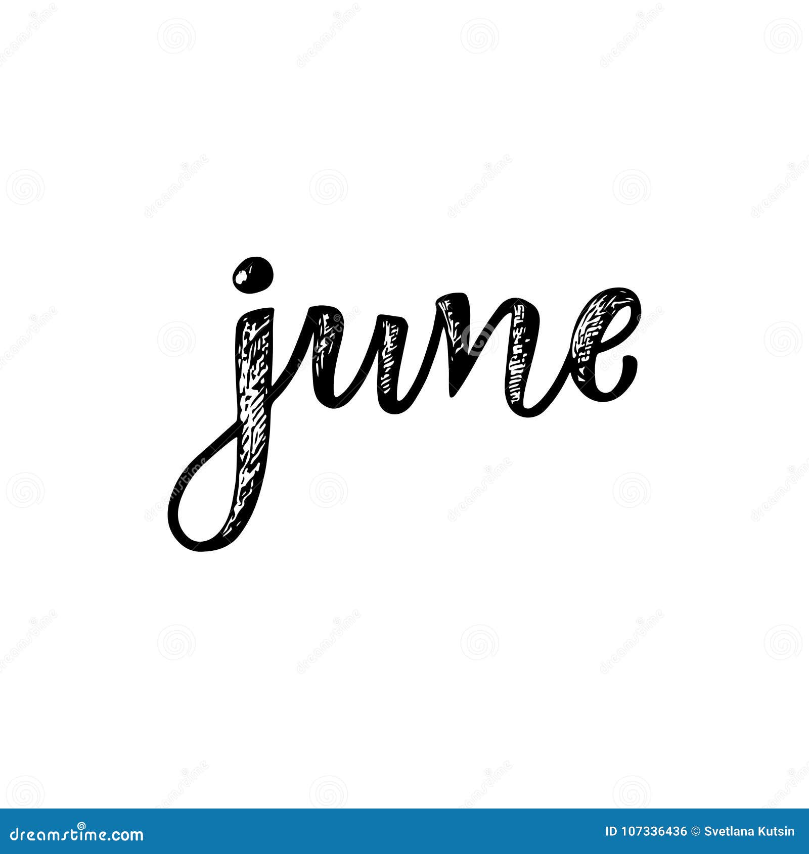 Handwritten Name of Month. Calligraphy Word for Calendars and ...