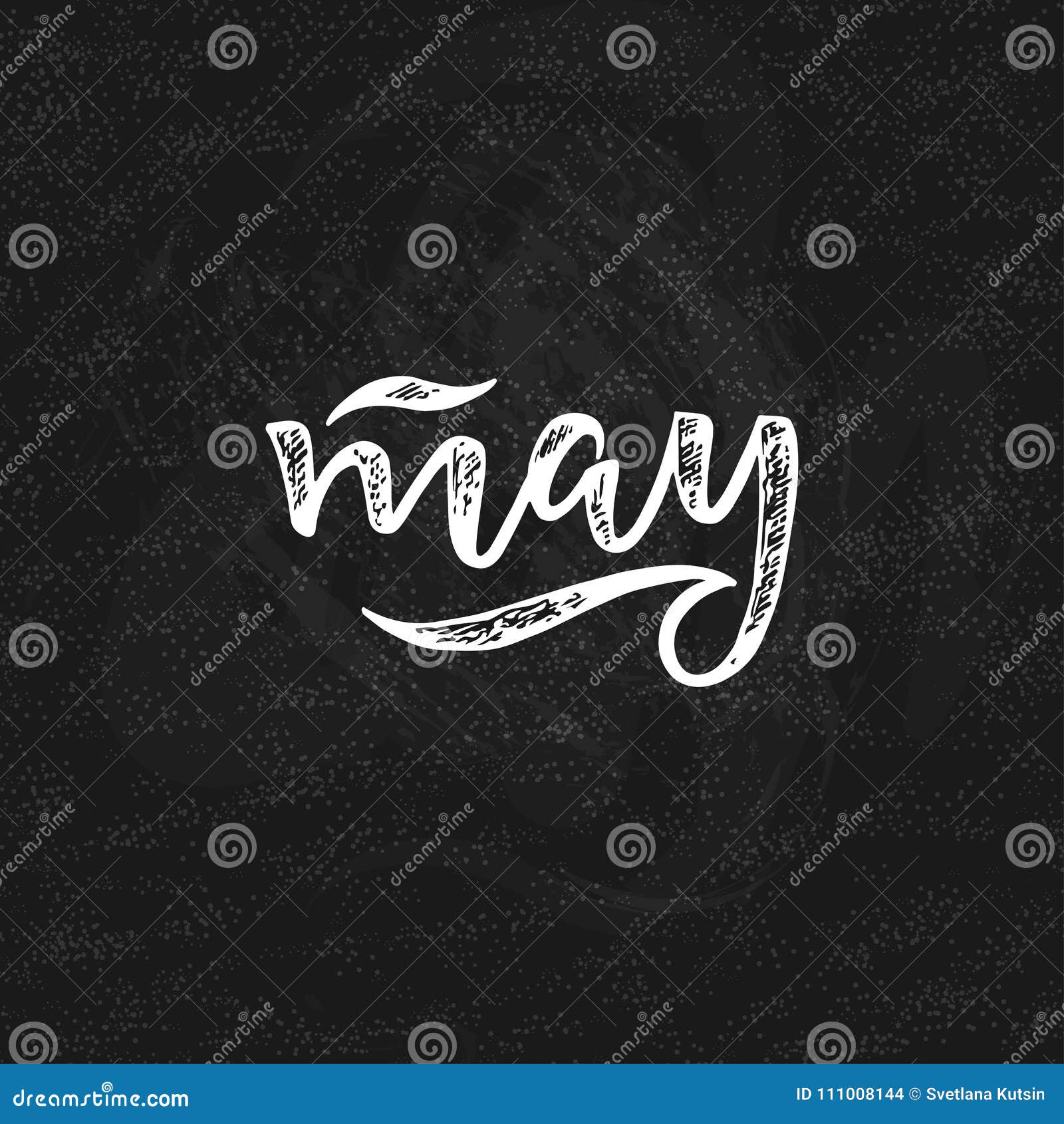 Handwritten Name of Month - May Stock Vector - Illustration of november ...