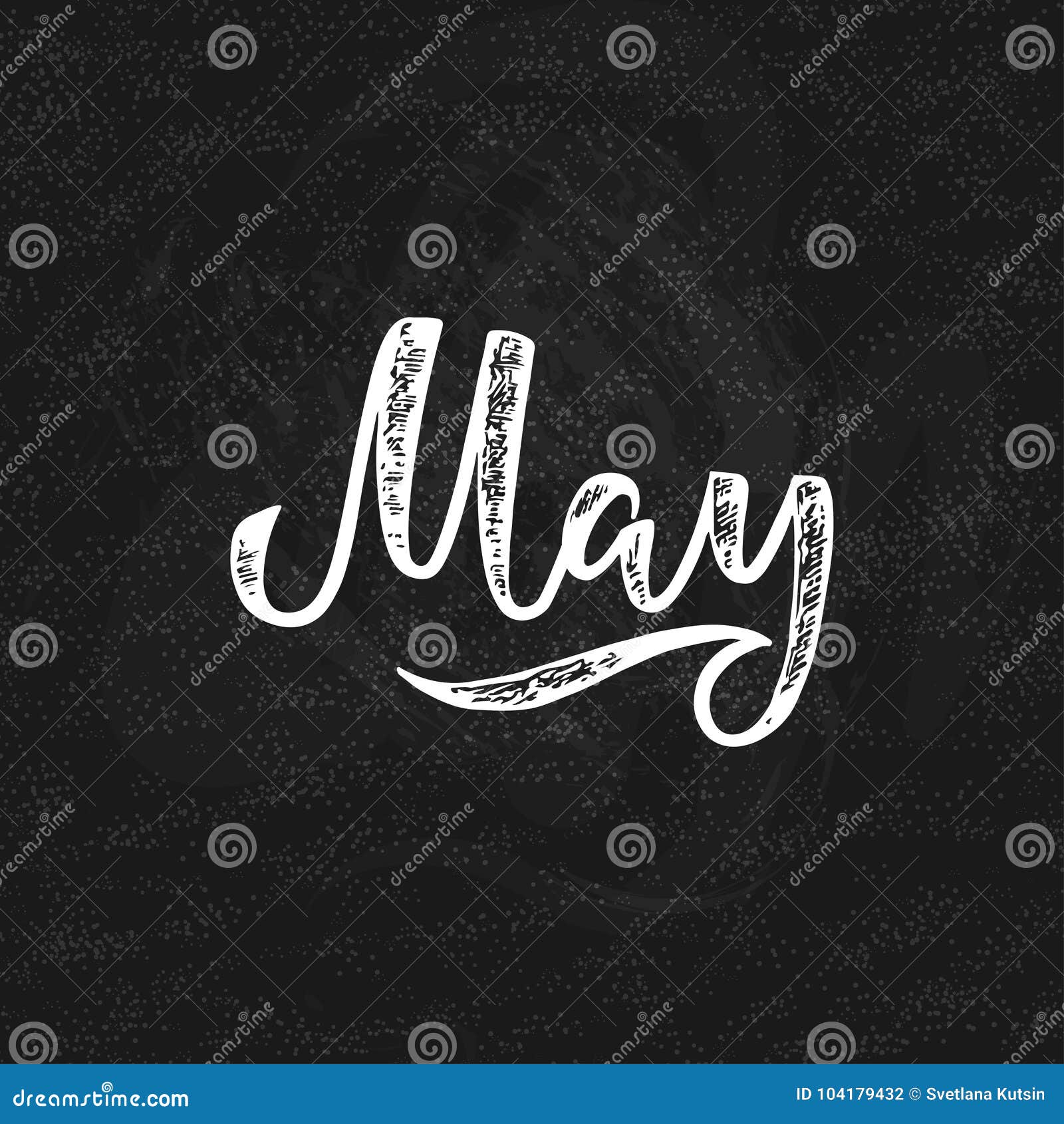 Handwritten Names of Months - May. Calligraphy Words for Calendars and ...