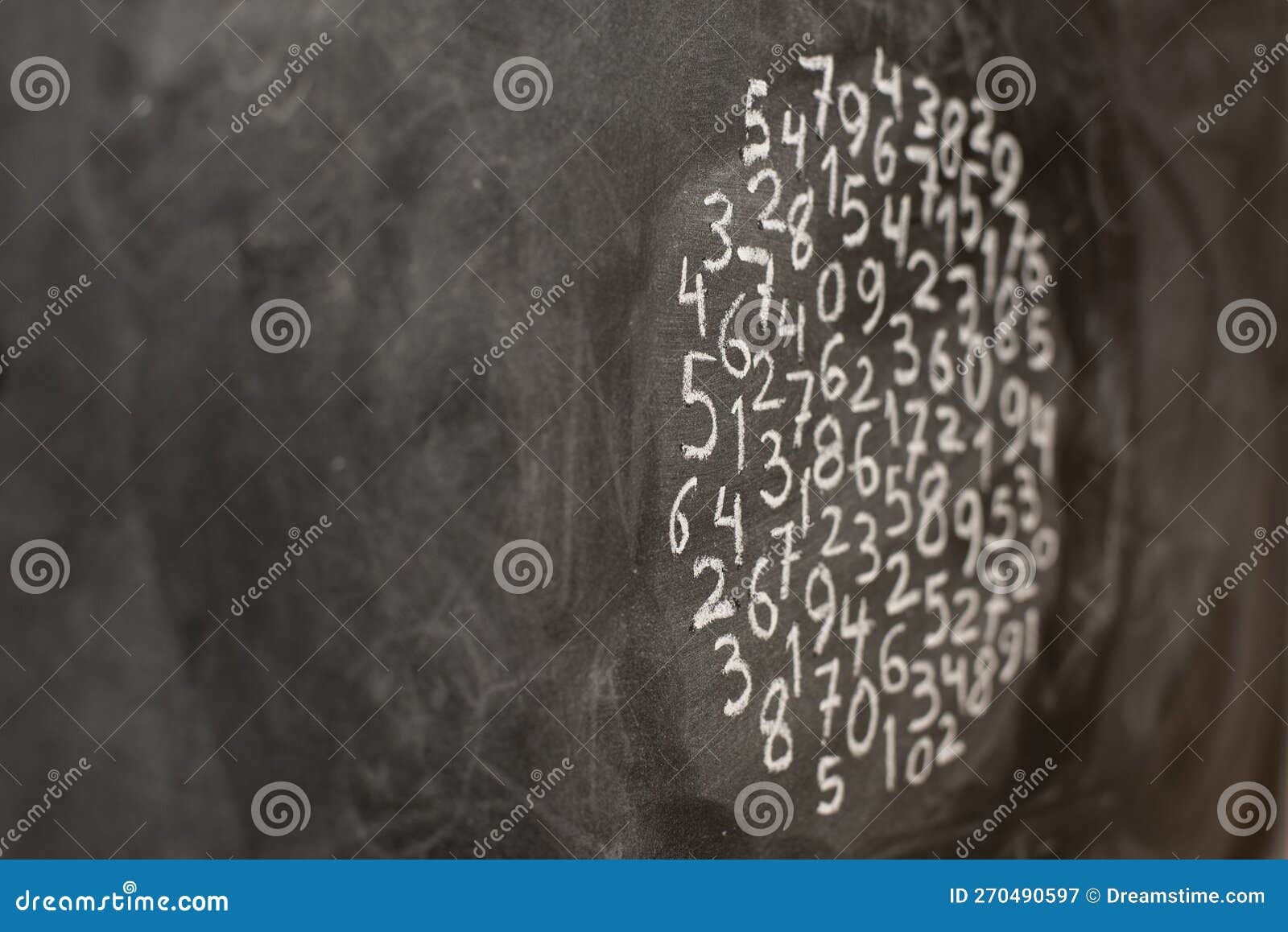 Handwritten Numbers on a Blackboard with Chalk Stock Image - Image of ...