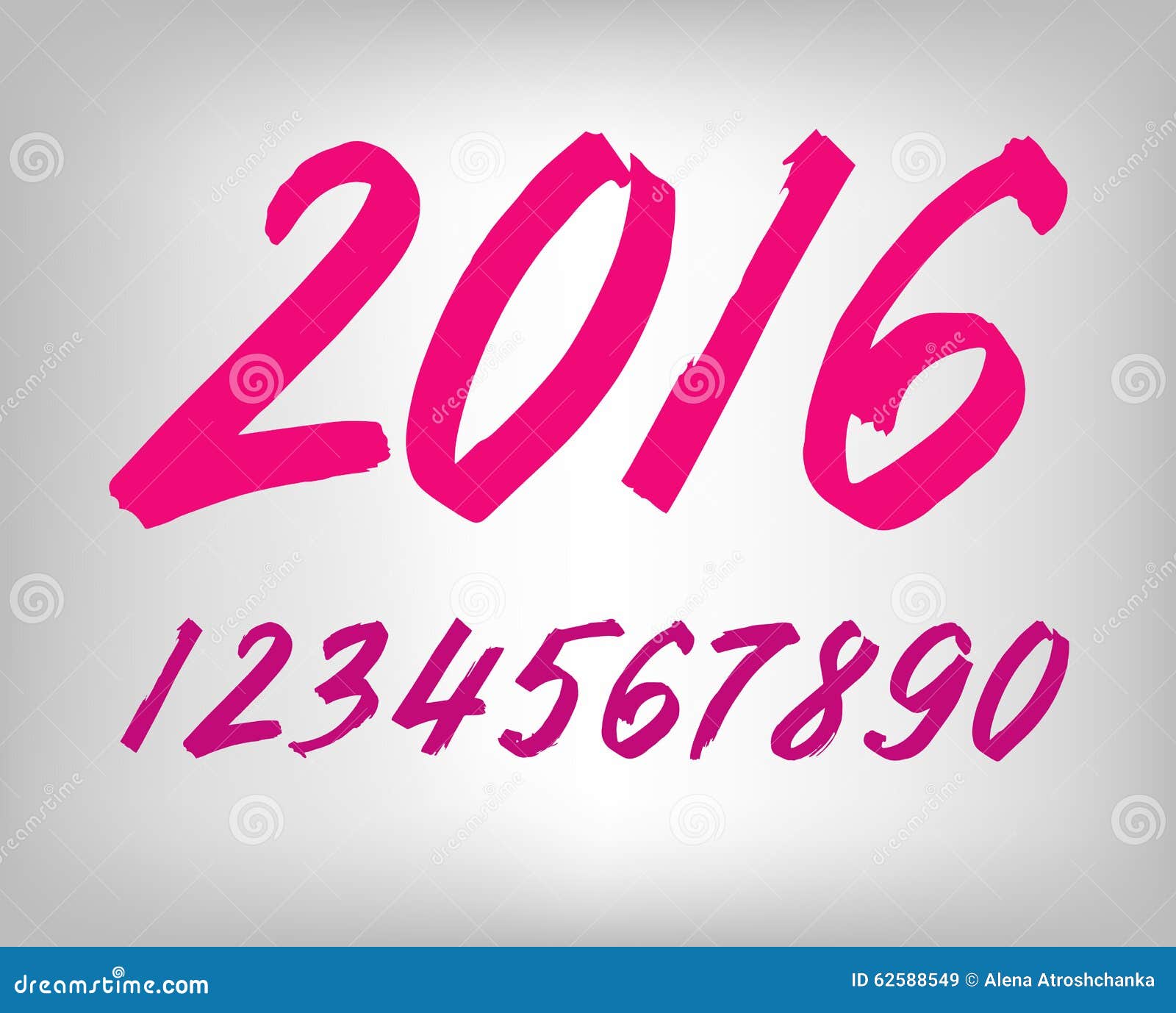 Handwritten numbers stock vector. Illustration of sign - 62588549