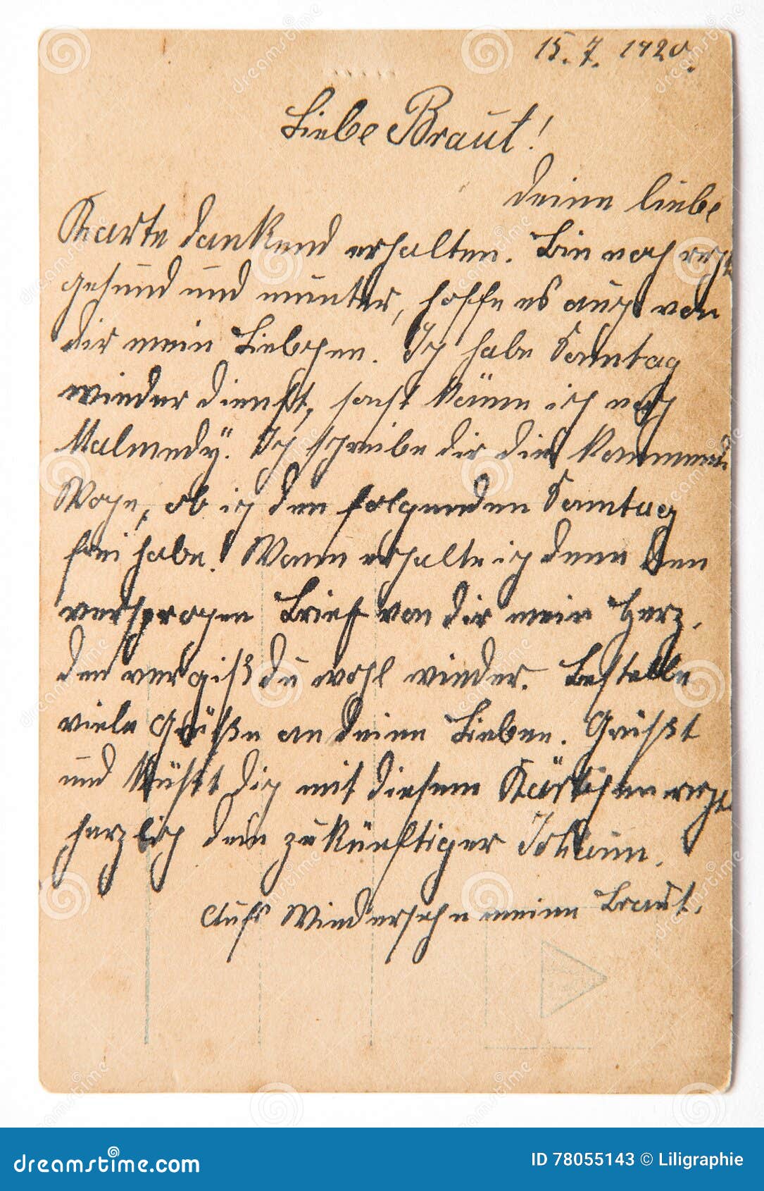 Handwritten Old Post Mail Letter. Paper Background Texture Stock Image ...